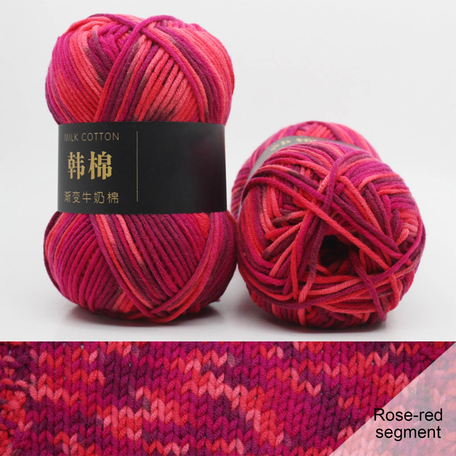 BGZLEU 50g Soft Variegated Yarn - Soft Comfortable Pure Color Woolen ...