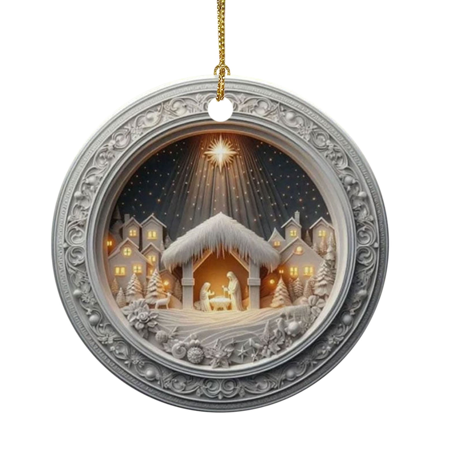 BGZLEU Al Khazneh Petra Jordan Christmas Church Christmas Ornament ...