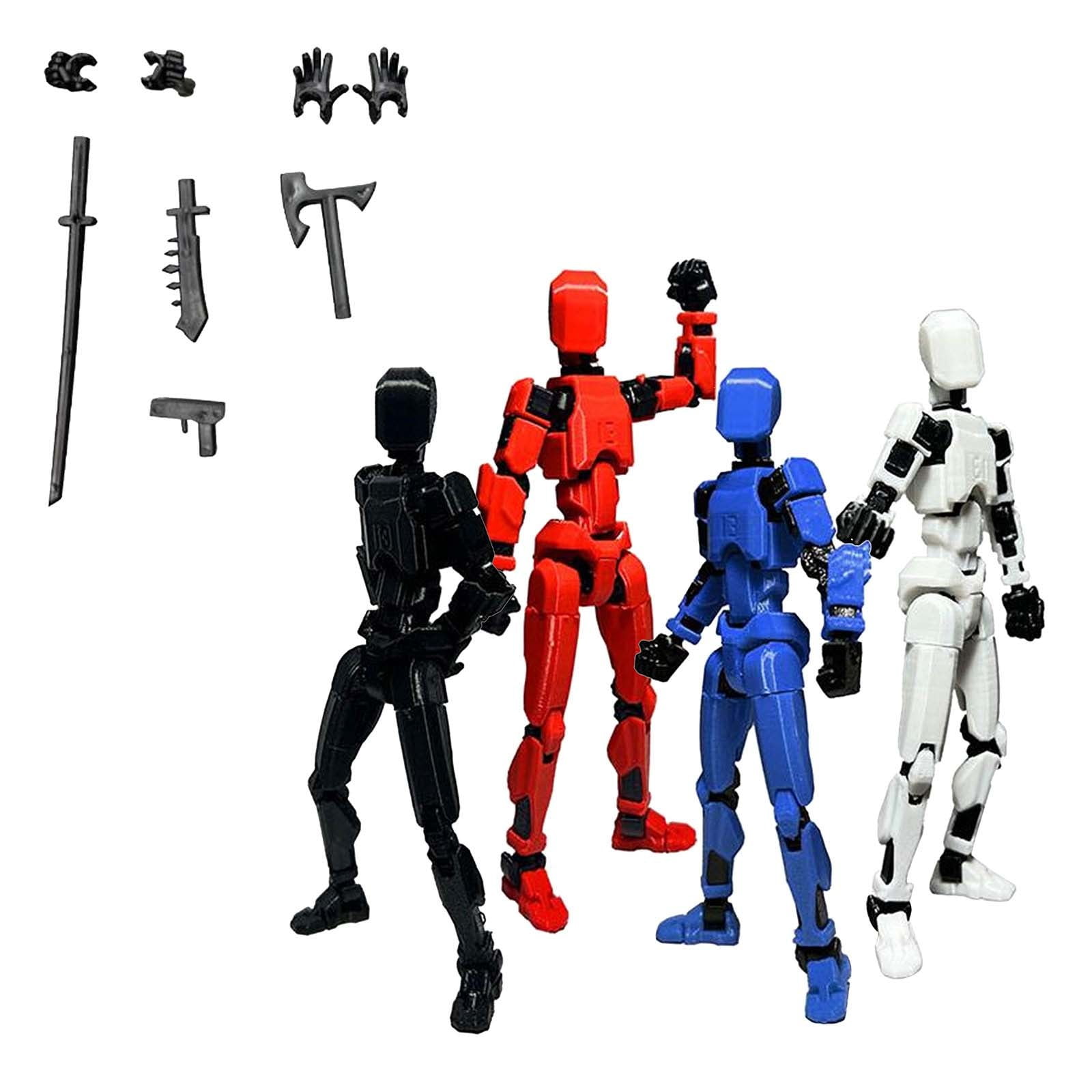 BGZLEU (Assembly Completed) 4 Pcs 3D Printed Figure Dummy Multi-Jointed ...