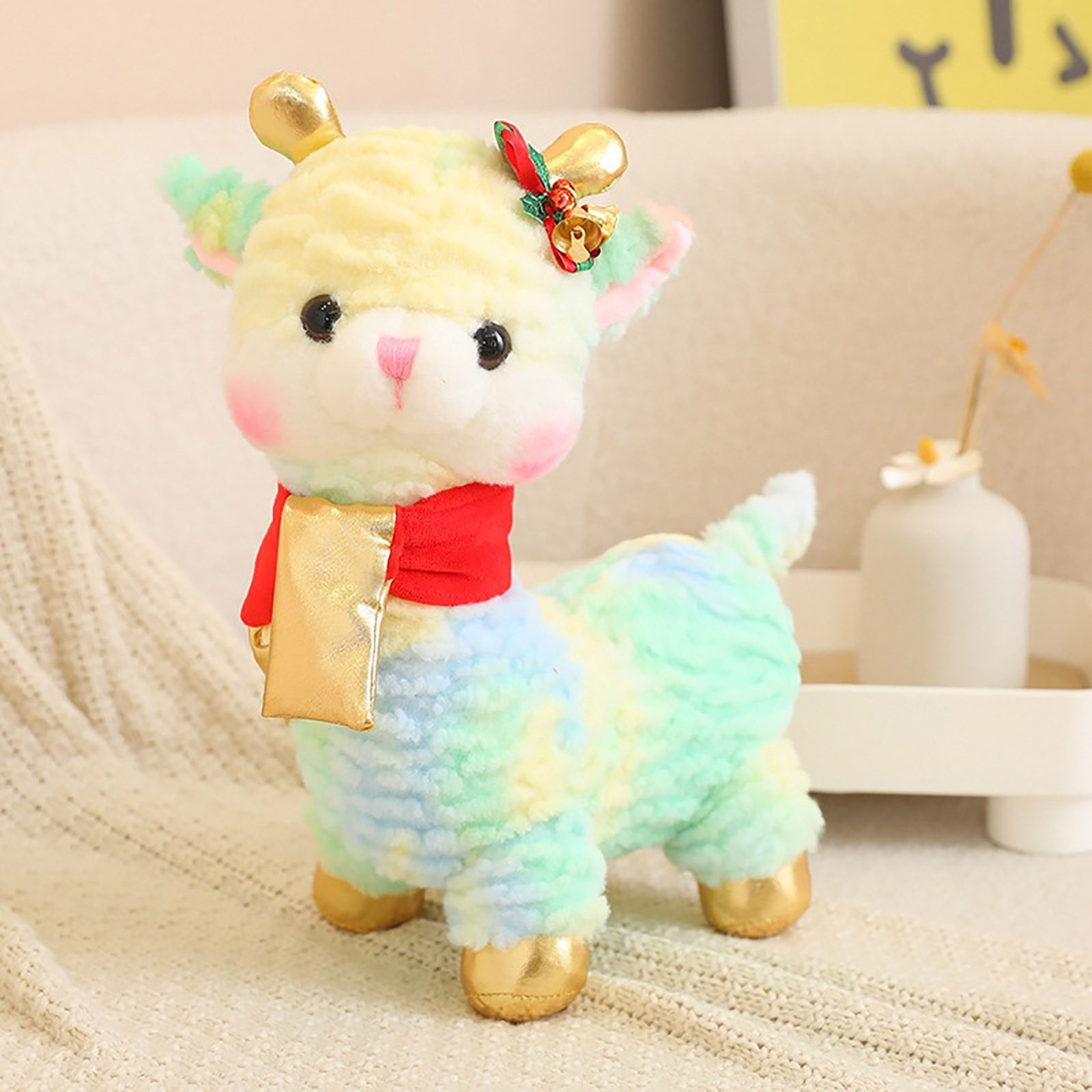 BGZLEU Cotton Candy Fawn Plush Toy, Plush Stuffed Animal Rainbow Fawn ...