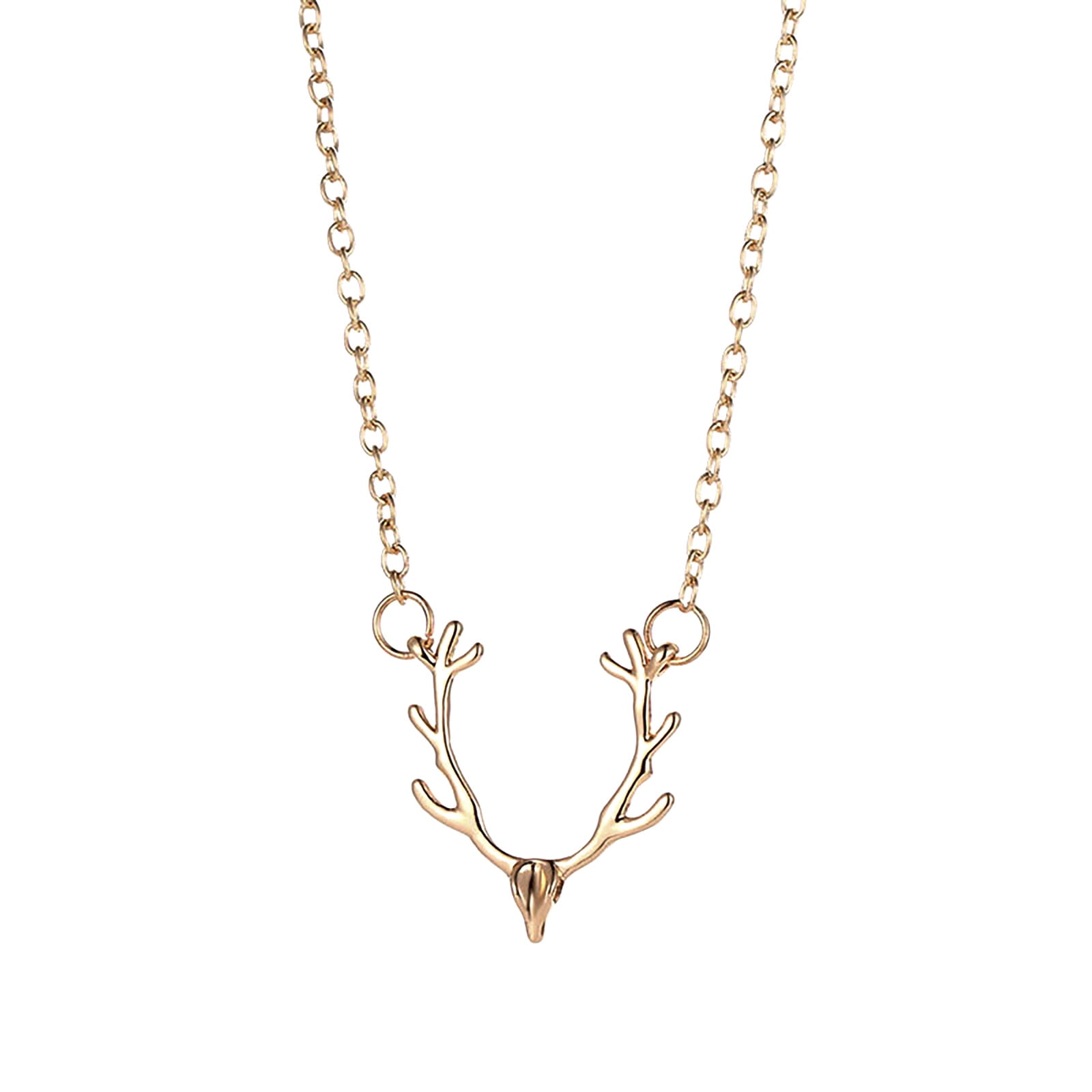 BGZLEU Deer Antler Necklace - Austrian Crystal Antler Necklace Pendant ...
