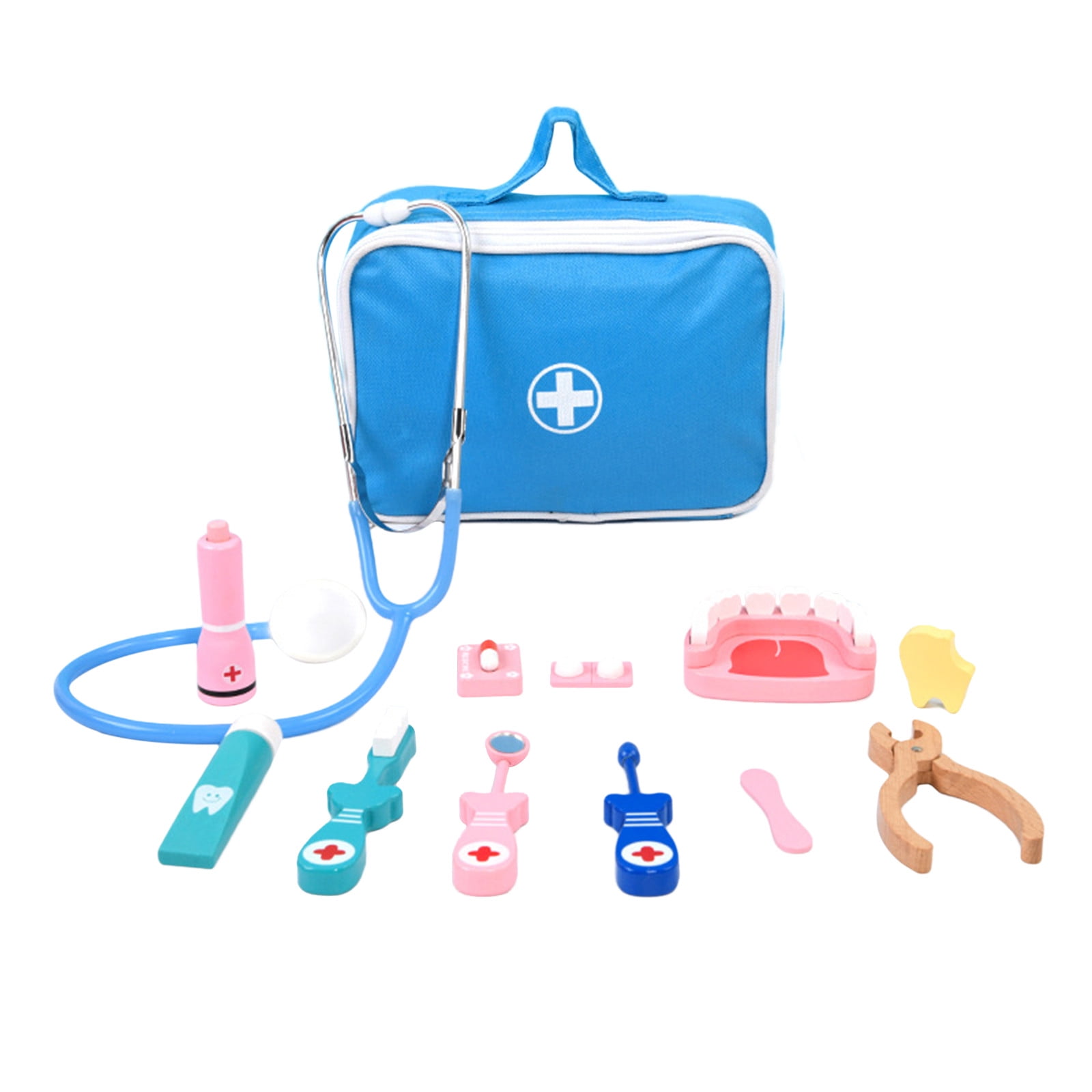 BGZLEU Doctor Kit for Kids - 12 Pcs Wood Medical Pretend Play Toys with ...