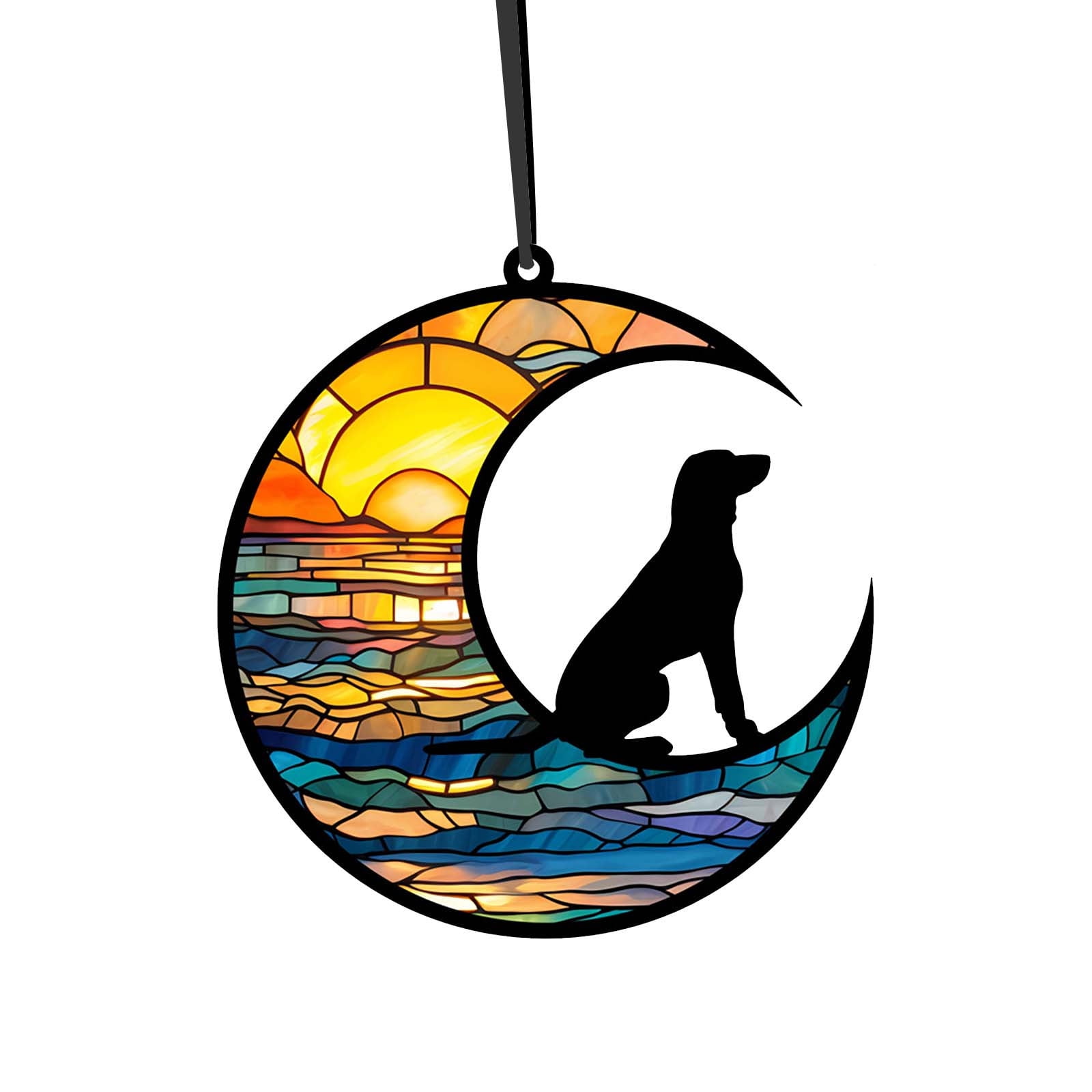 BGZLEU Dogs Decorated with Colorful Pendants on The Moon, Dog ...