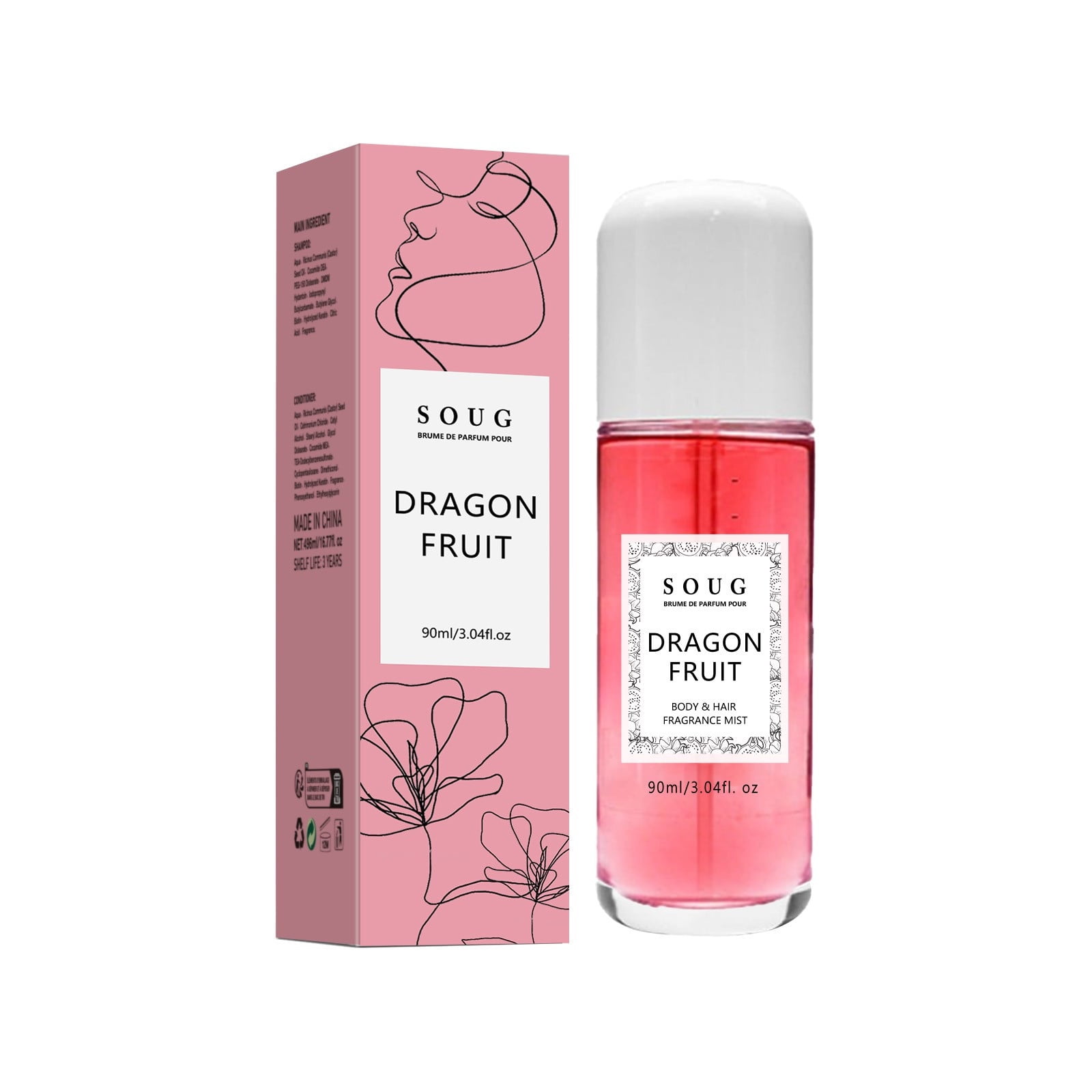 BGZLEU Dragon Fruit - Travel Size - Body & Hair Fragrance Mist, 90ml ...