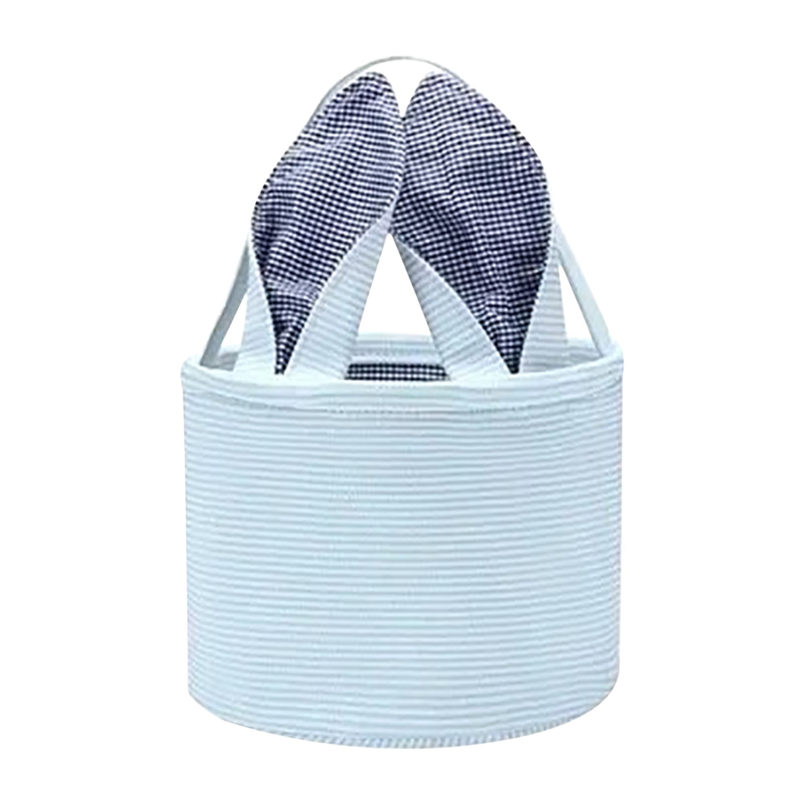 BGZLEU Easter Basket Seersucker Egg Hunt Bunny Baskets for Kids with ...