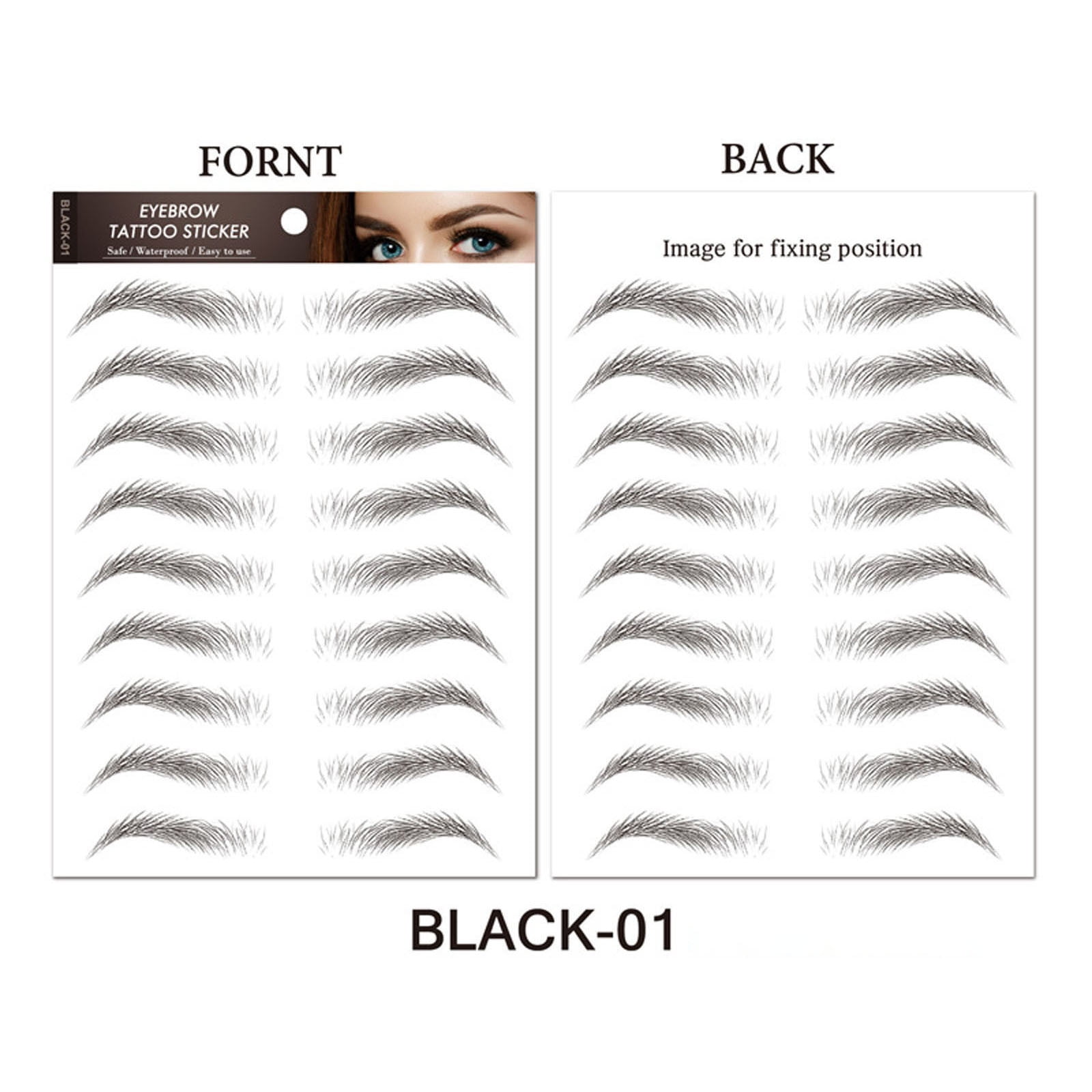 BGZLEU Eyebrow Tattoos,4D Hair-Like Eyebrow Tattoos Stickers,Brown ...