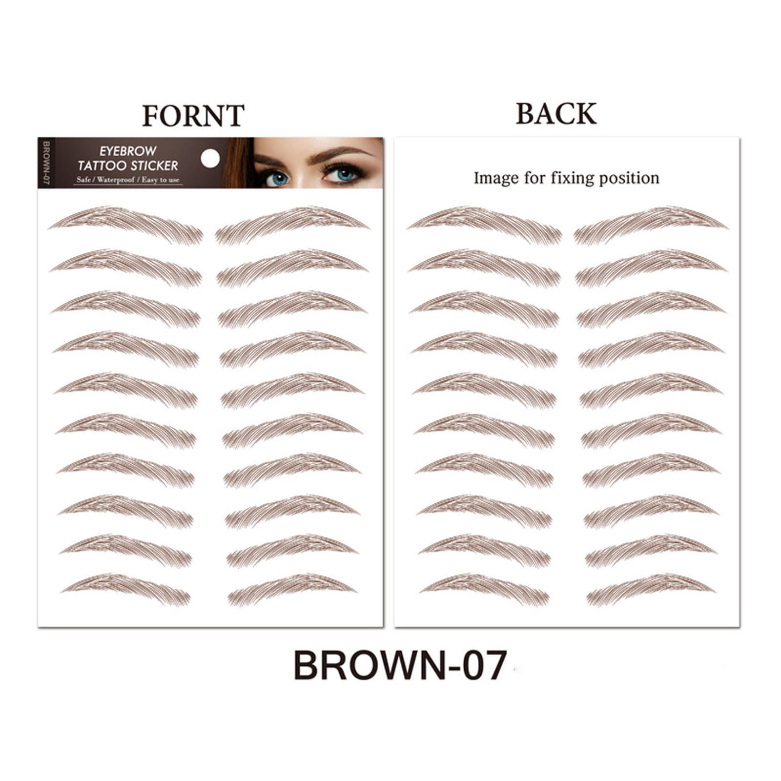 BGZLEU Eyebrow Tattoos,4D Hair-Like Eyebrow Tattoos Stickers,Brown ...