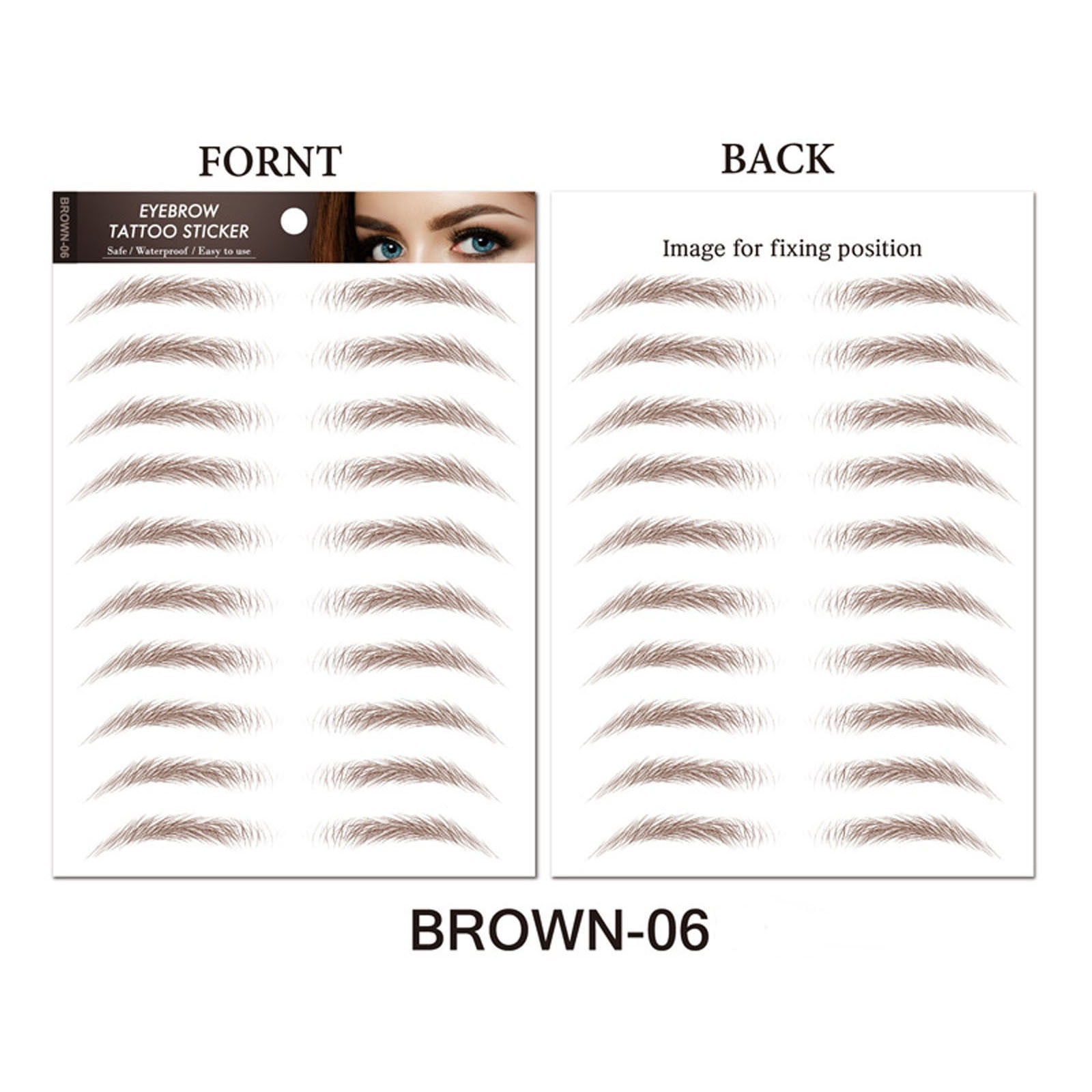 BGZLEU Eyebrow Tattoos,4D Hair-Like Eyebrow Tattoos Stickers,Brown ...