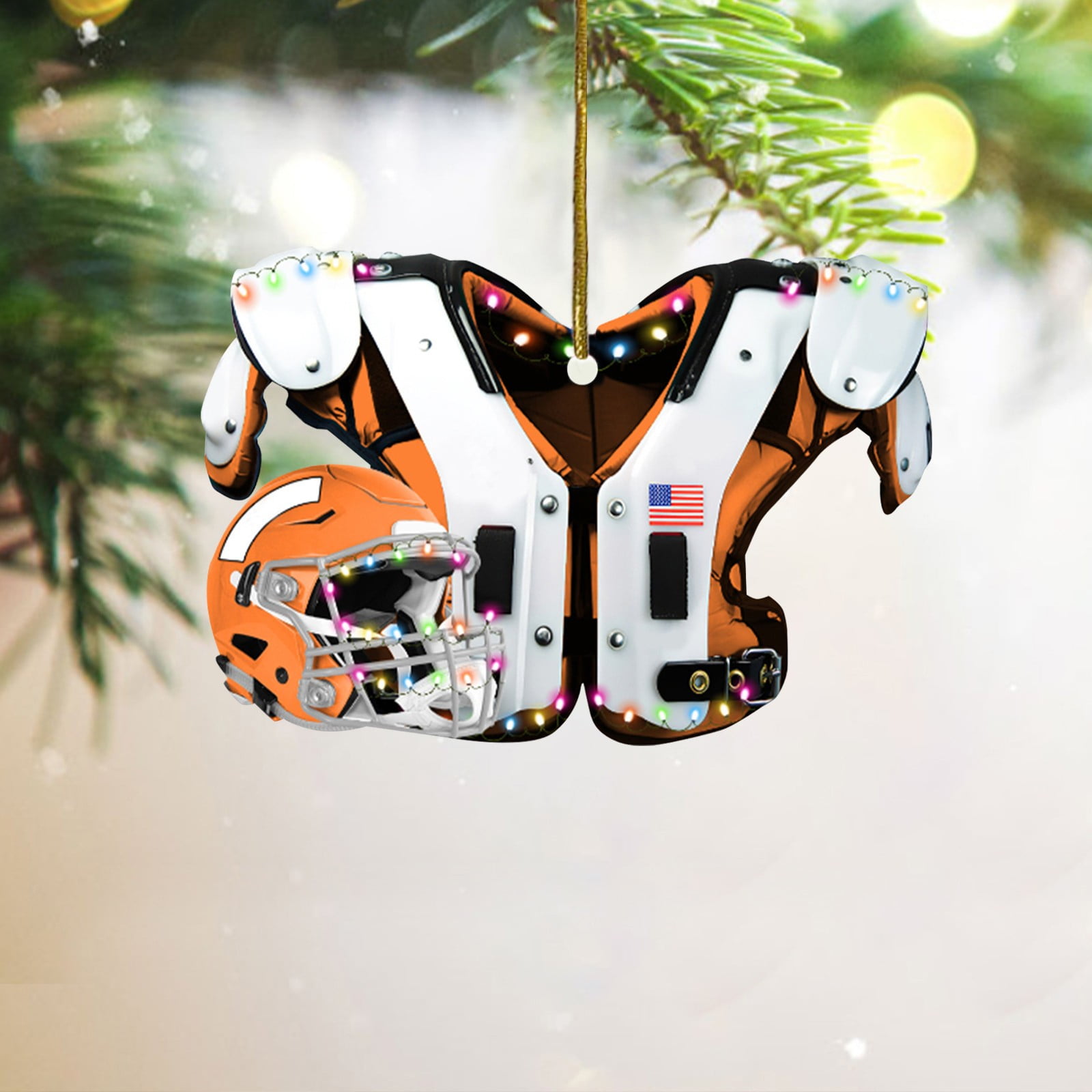 BGZLEU Football Outfit Personalized Christmas Ornament, American ...