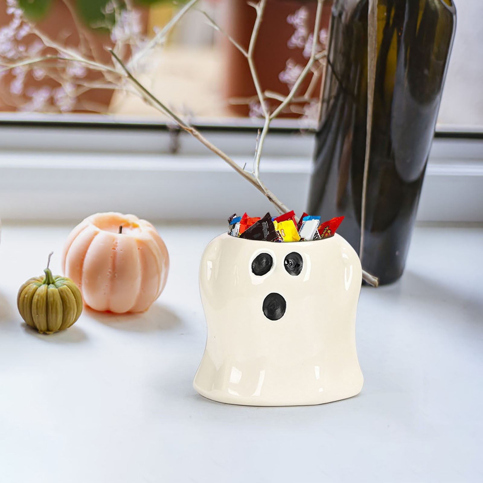 BGZLEU Ghost Bucket Vase Halloween, Cute Ghost Bucket Vase,Viral Ghost ...