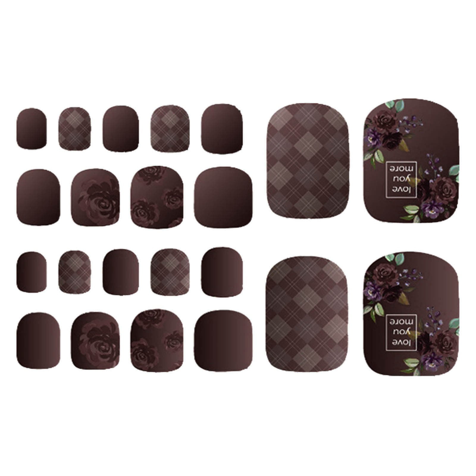 BGZLEU Glitter Toe Nail Wraps Self-Adhesive Toe Nail Polish Stickers ...