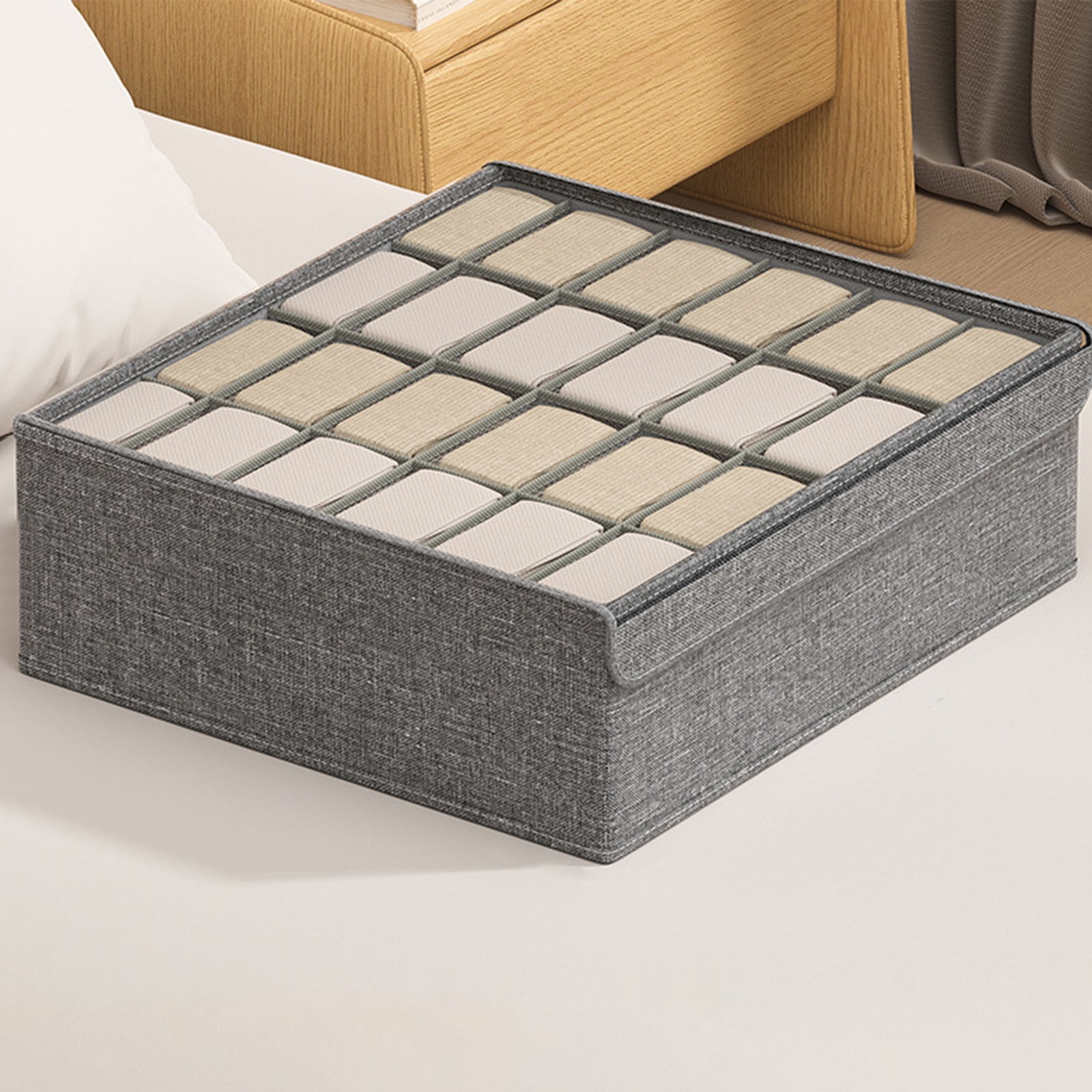 BGZLEU Gray Foldable Storage Cubes,Drawer Underwear Organizer Dividers ...