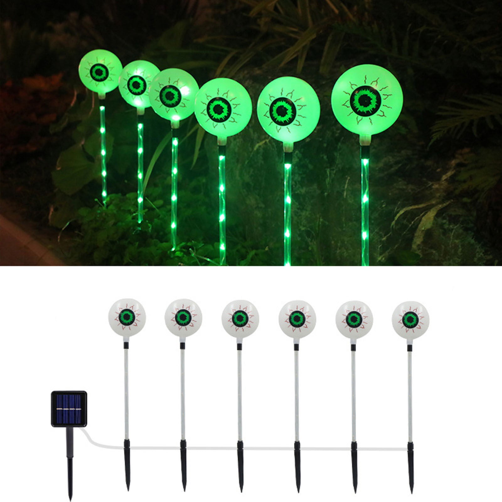Loyerfyivos Halloween Decorations Outdoor Solar Scary Eyeball Lights,6 ...