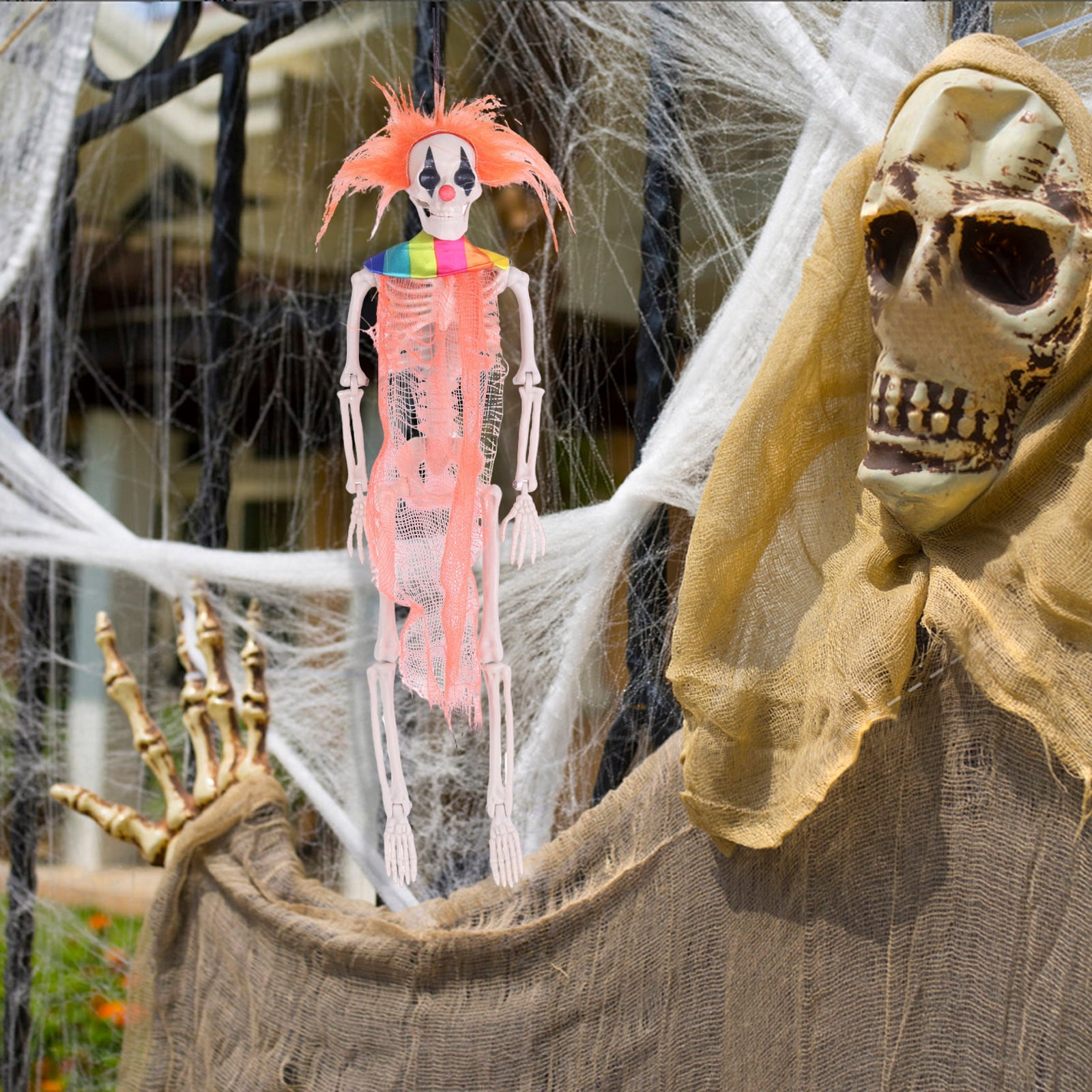 BGZLEU Halloween Skeleton, Full Body Skeleton, Life Size Human Bones ...