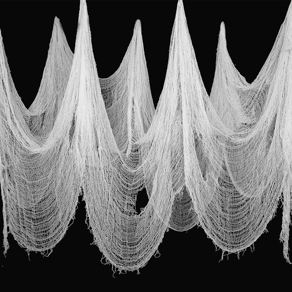 BGZLEU Halloween Spider Web White Creepy Cloth, Spooky Fabric Cloth ...