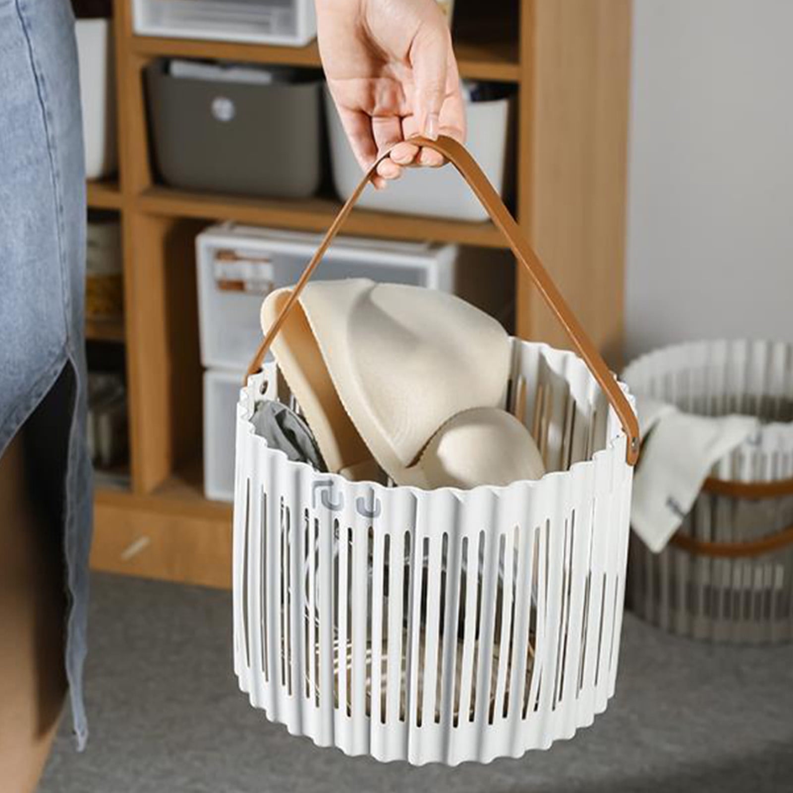 BGZLEU Hollow Out Storage Basket, Dirty Clothes Basket, Household ...