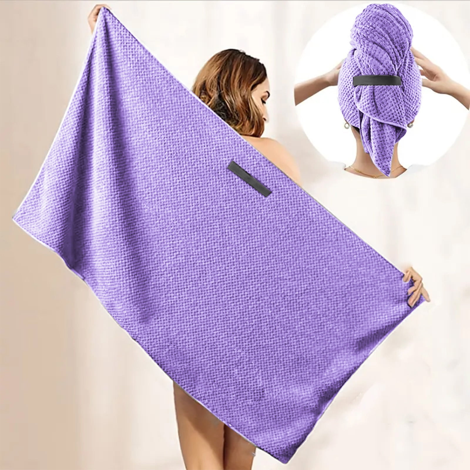 BGZLEU Large Microfiber Hair Towels for Women, Super Absorbent & Quick ...