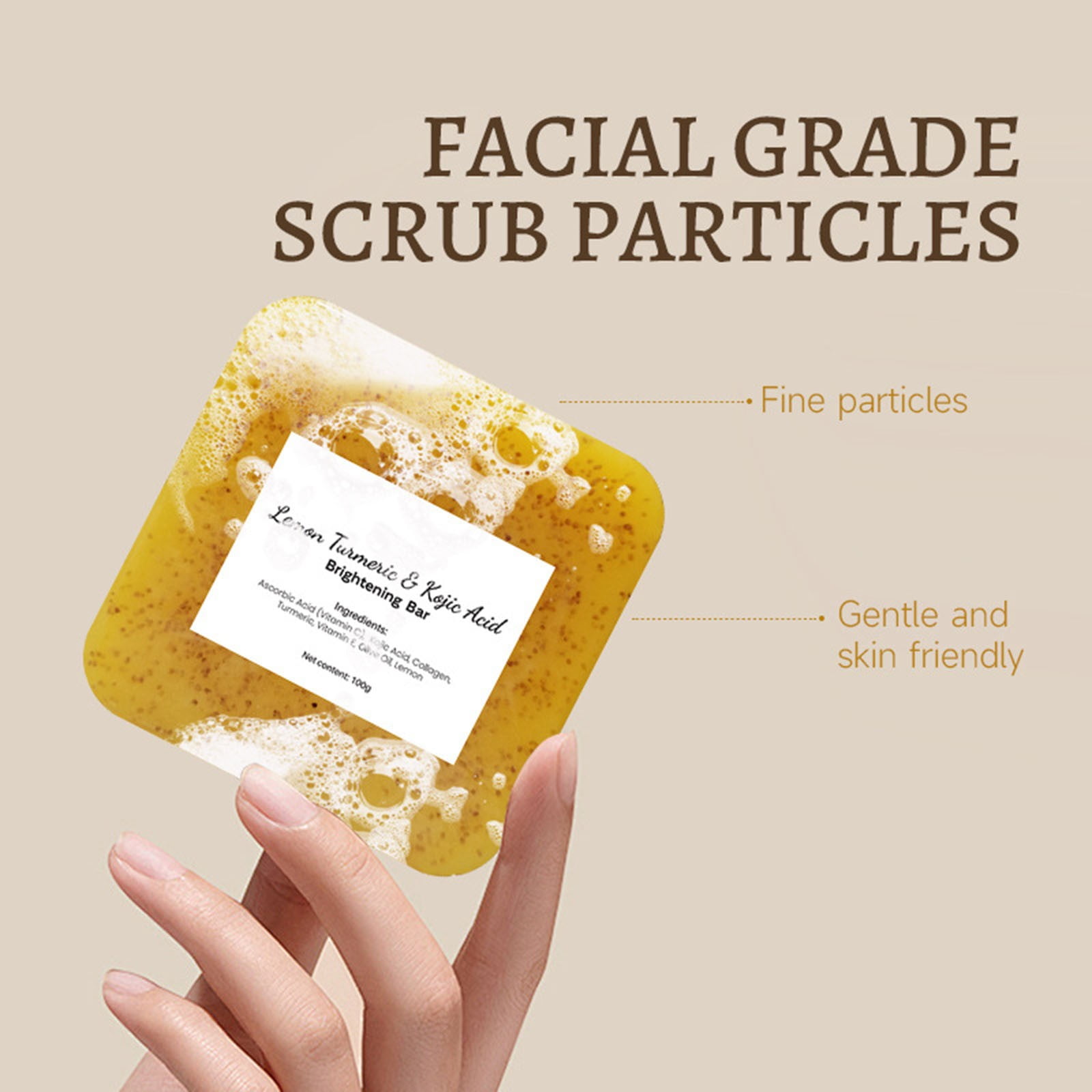 BGZLEU Lemon Turmeric Kojic Acid Soap 100g, Kojic Acid Soap for Hyper ...