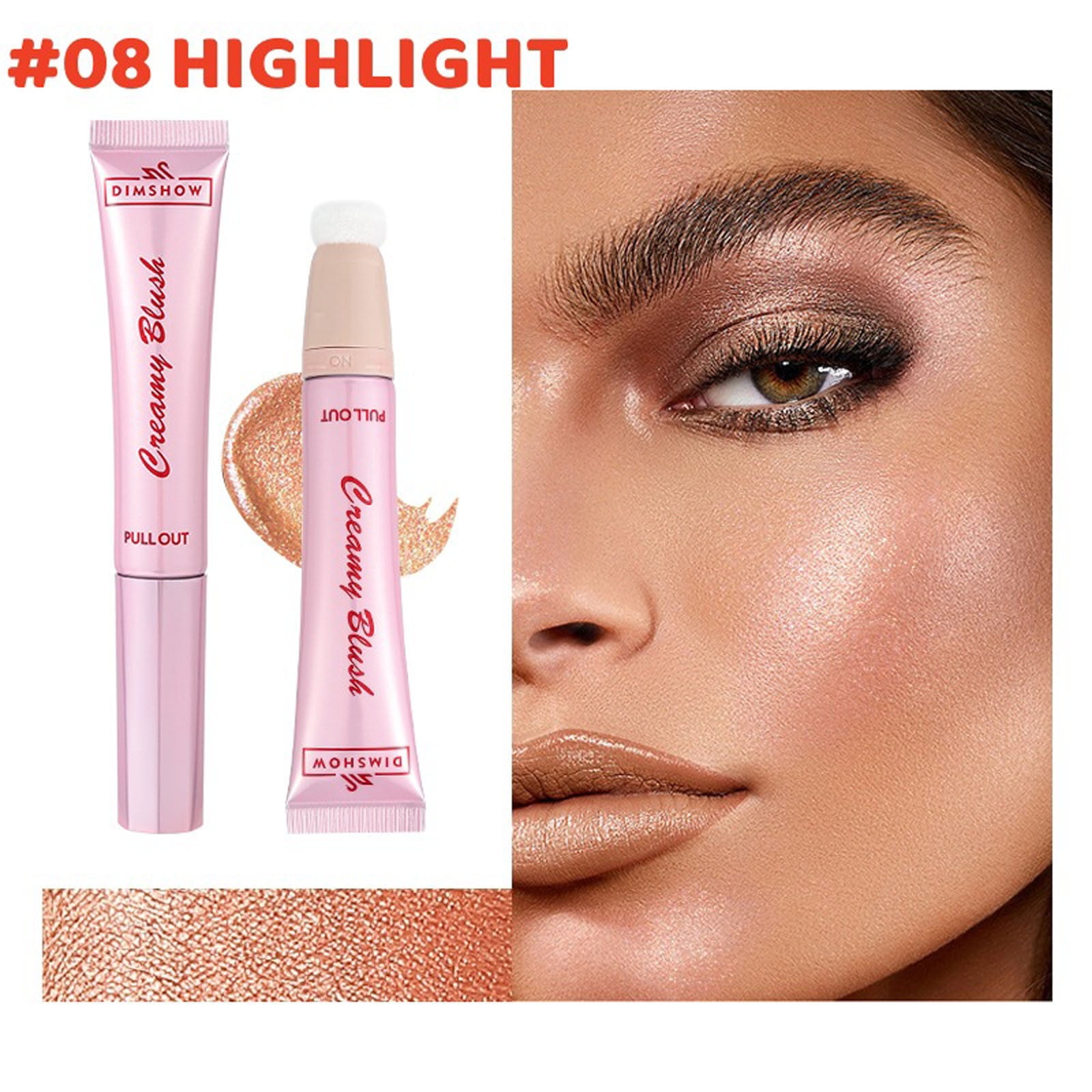 BGZLEU Liquid Blush Beauty Wand Matte Cream Blush Stick,With Soft ...