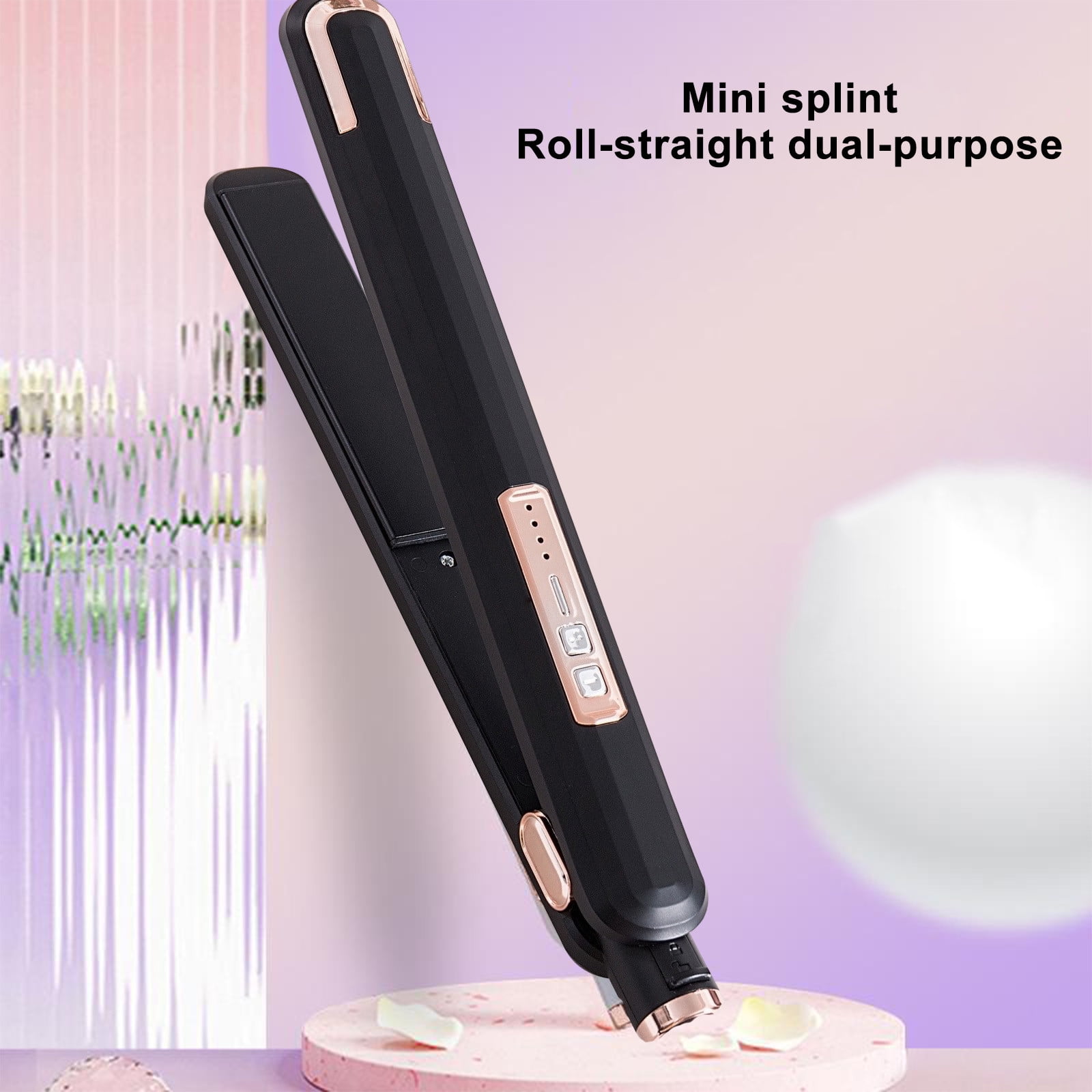 BGZLEU Mini Dual-Purpose Curling Iron, Mini Flat Iron 2 in 1 Mini Flat ...