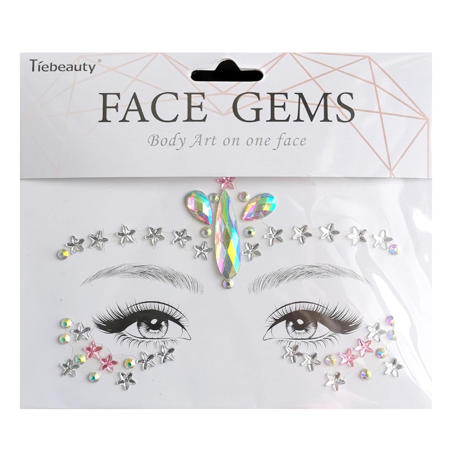 BGZLEU Multicolor Face Jewels - Face Gems,Mermaid Face Jewels ...