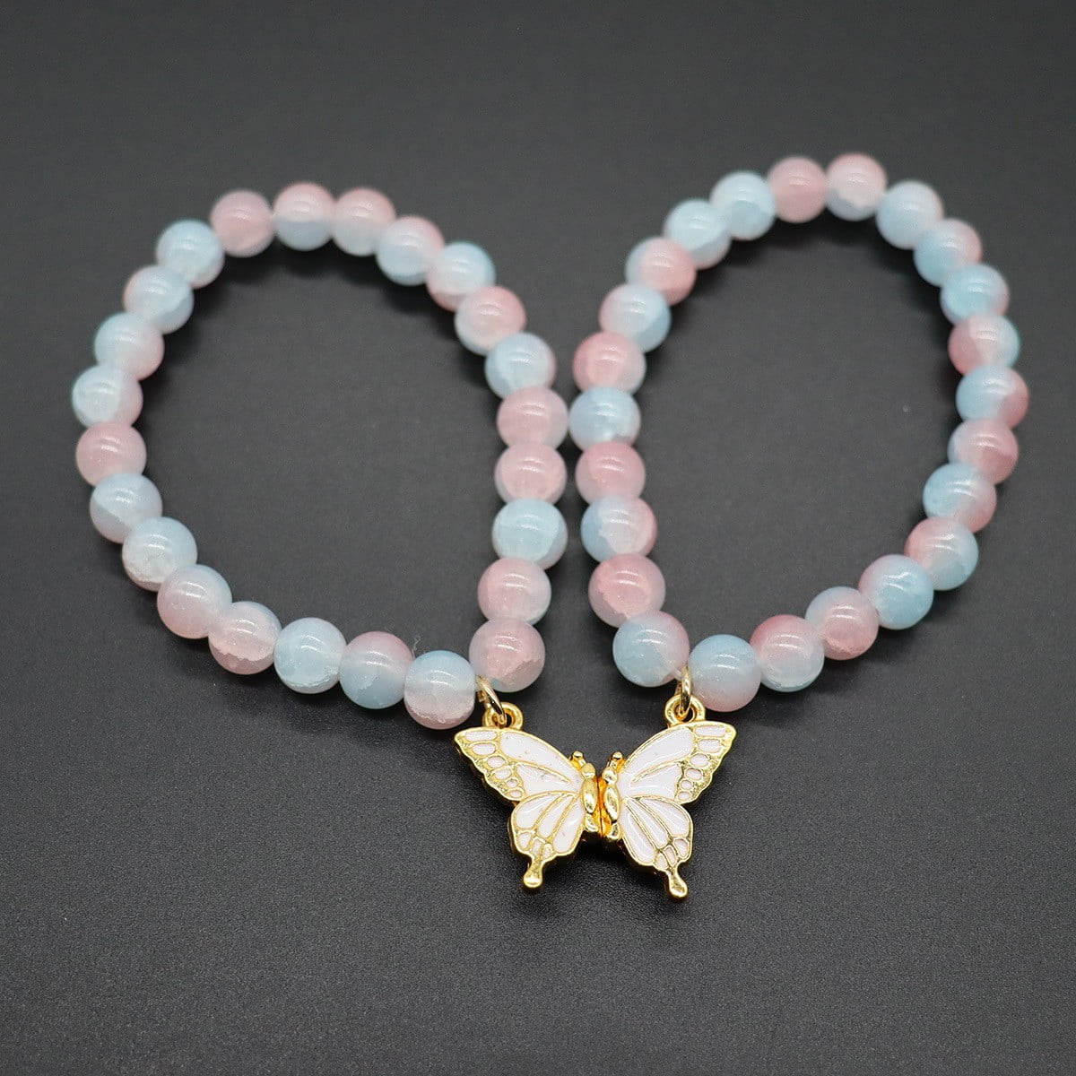 BGZLEU Natural Crystal Matching Bracelets for Couples, Magnetic ...