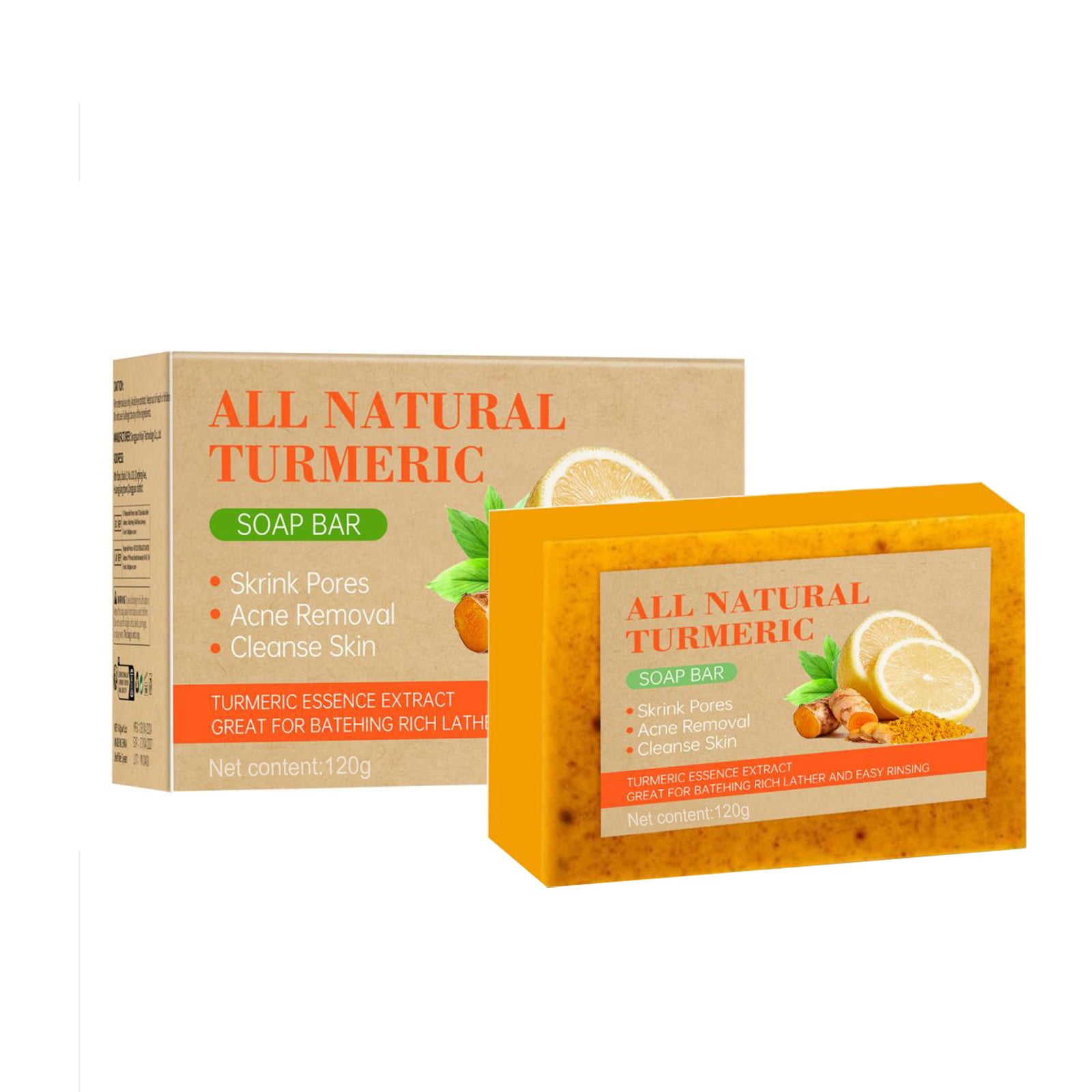 BGZLEU Natural Turmeric Soap Bar for Face & Body,Turmeric Skin Soap ...