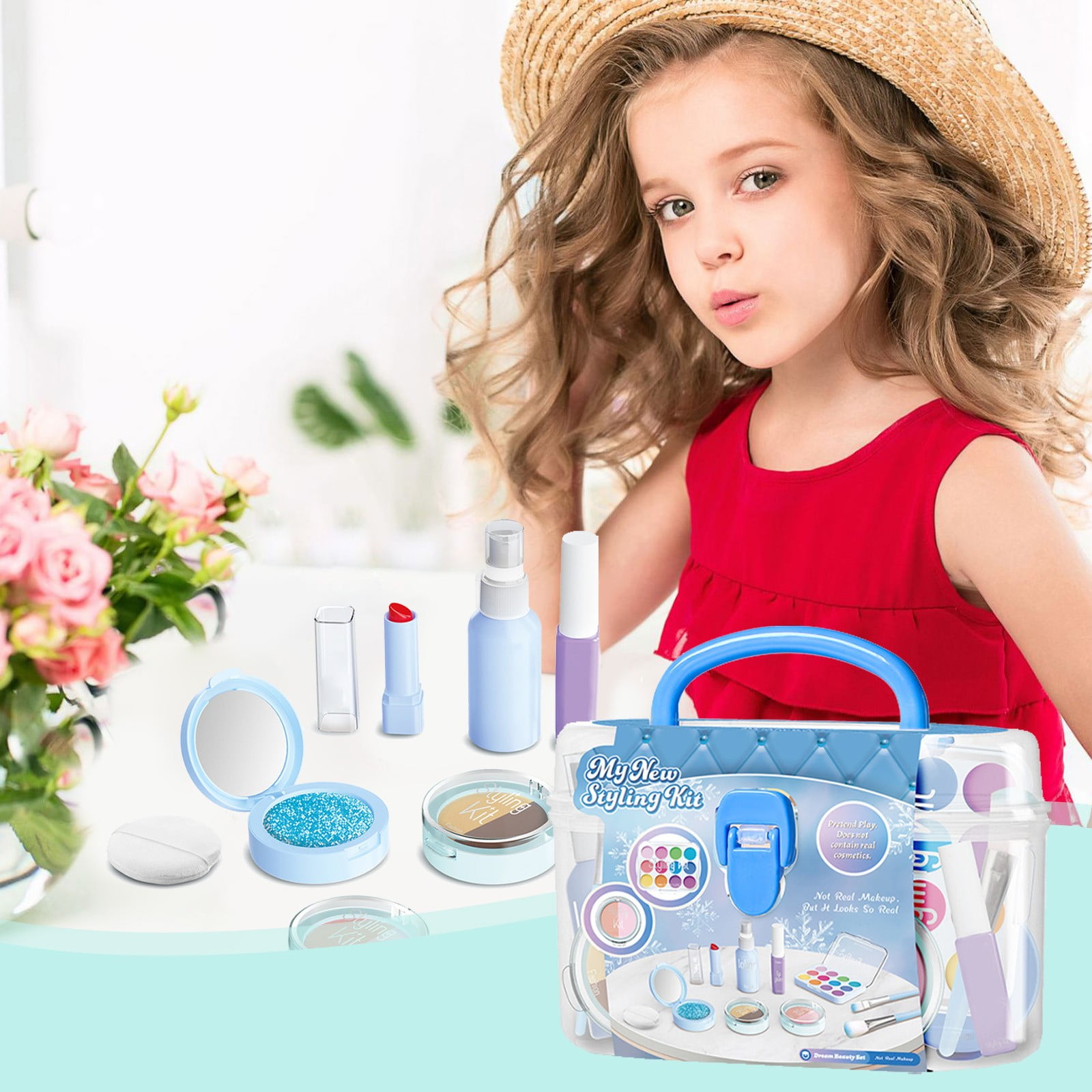 BGZLEU Pretend Makeup for Toddlers, Fake Play Makeup for Little Girls ...