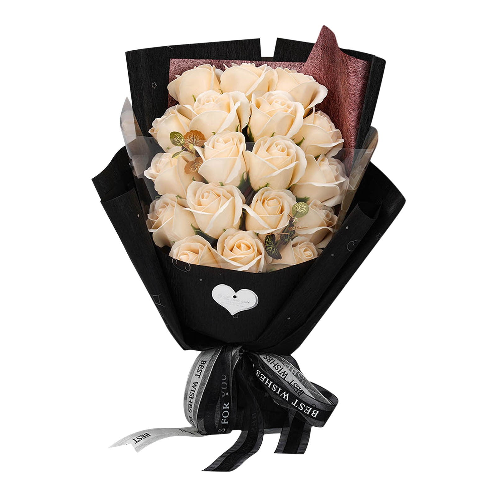 BGZLEU Roses Bouquet Artificial Flower - Preserved Gold Flowers for Her ...