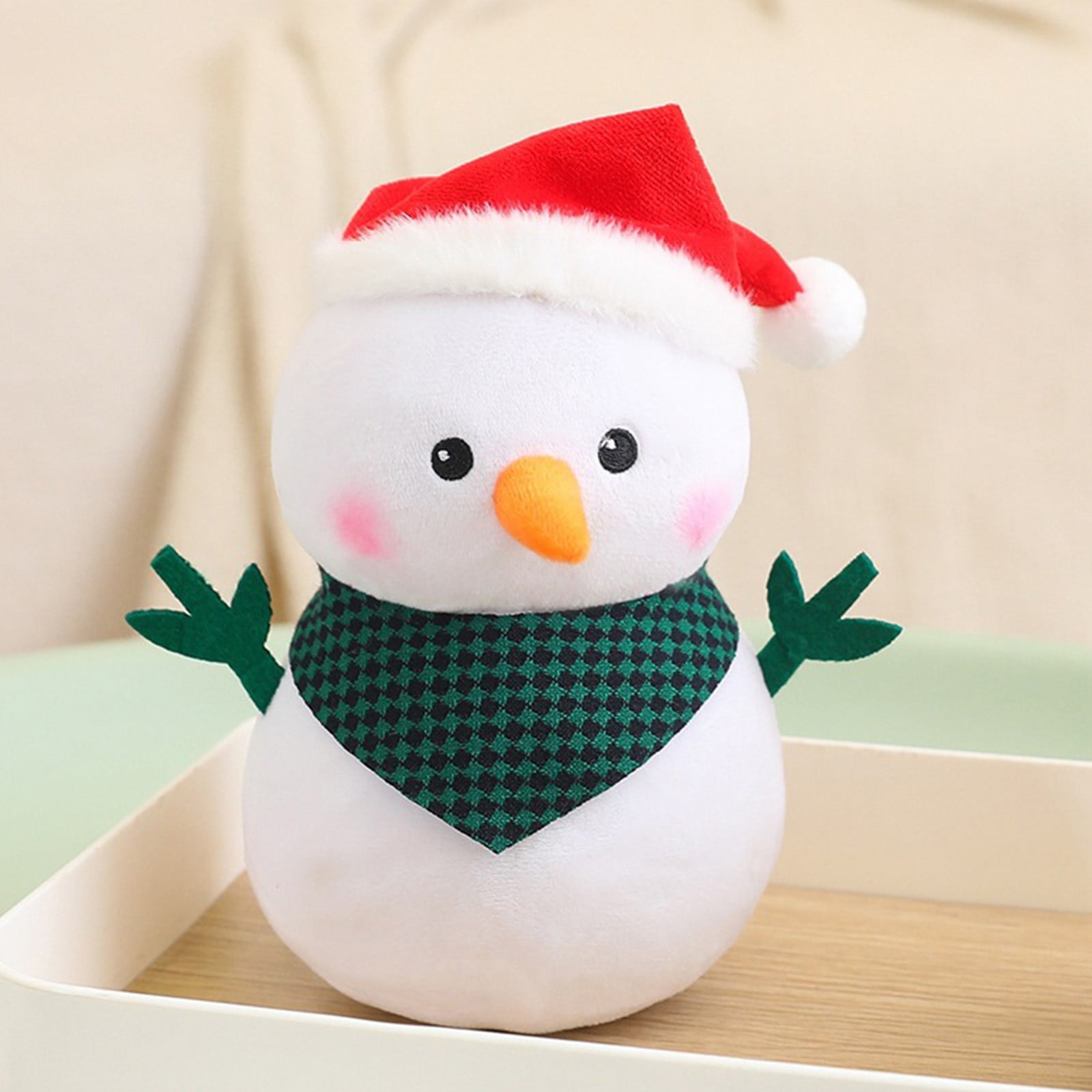 BGZLEU Snowball Snowman Plush Christmas Plush Stuffed Cute Soft Snowman ...