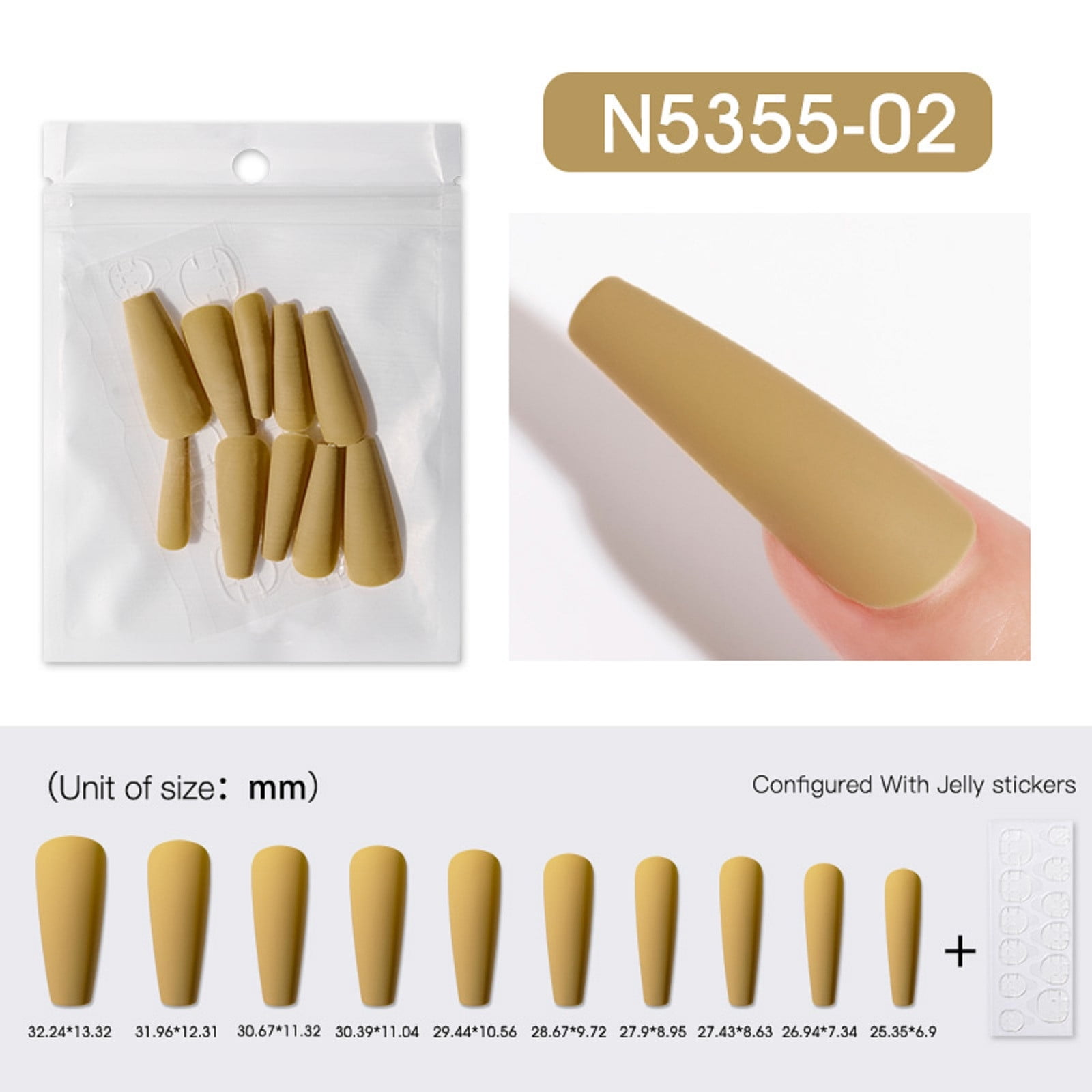 BGZLEU Solid Color Fake Nails In Multiple Colors,Wearable Fake Nails ...