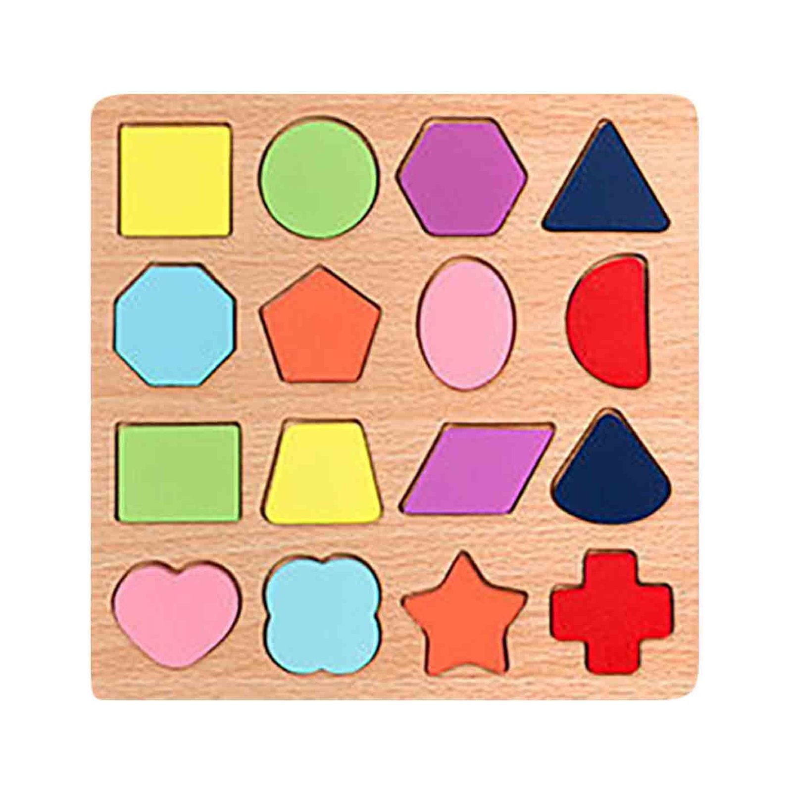 BGZLEU Wooden Puzzles for Toddlers, Wooden Alphabet Number Shape ...