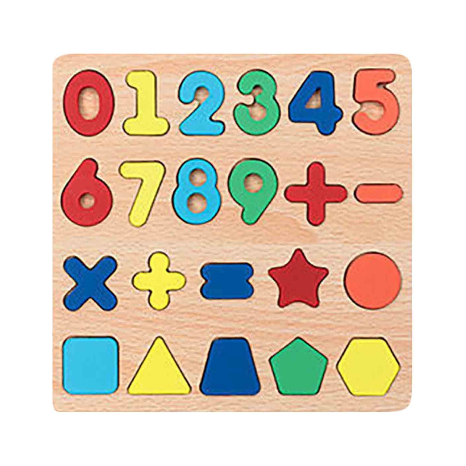 BGZLEU Wooden Puzzles for Toddlers, Wooden Alphabet Number Shape ...