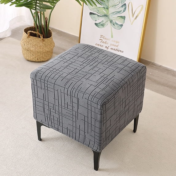 BH-JJSMGS Ottoman Cover Square,Stretch Square Ottoman Covers Slipcover ...