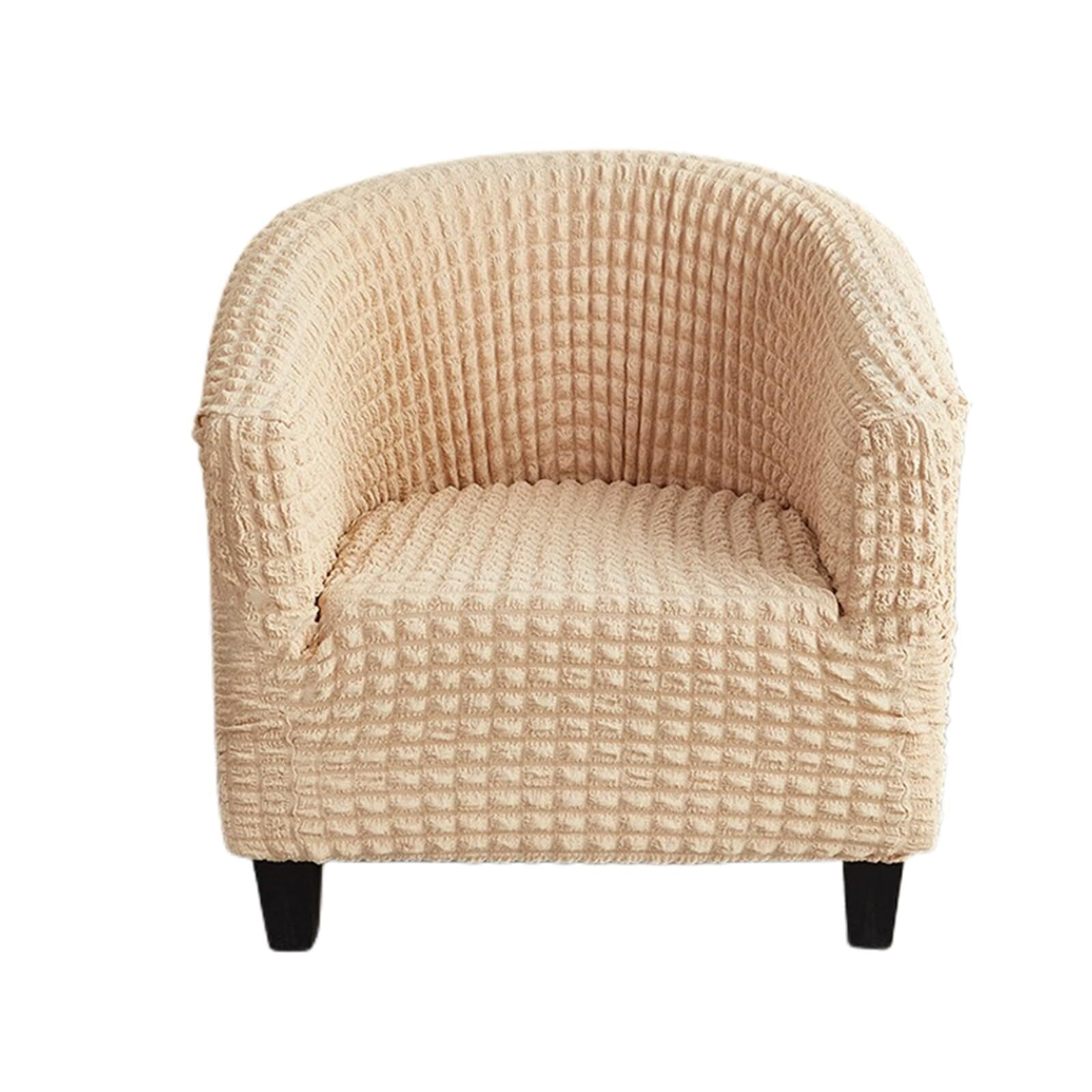 BH-JJSMGS Stretch Jacquard Club Chair Cover 1 Piece Anti Slip Tub Chair ...