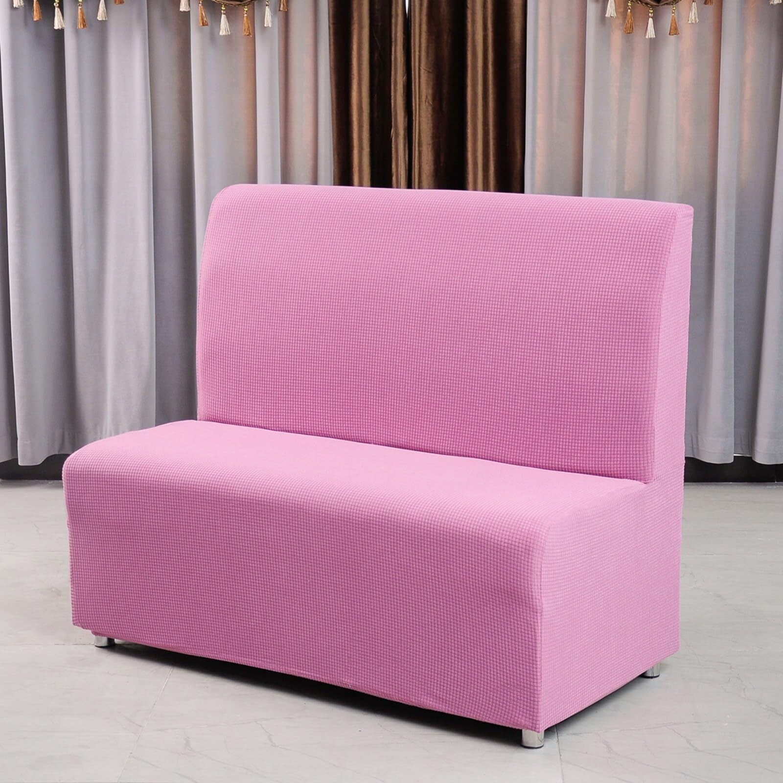 BH-JJSMGS Stretch Restaurant Booth Cover, Small Loveseat Sofa Covers ...