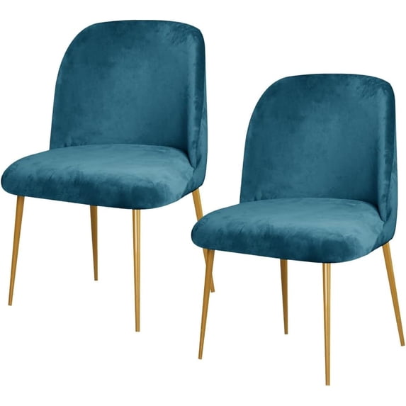 BH-JJSMGS Velvet Curved Back Chair Covers Round Back Dining Room Chair ...