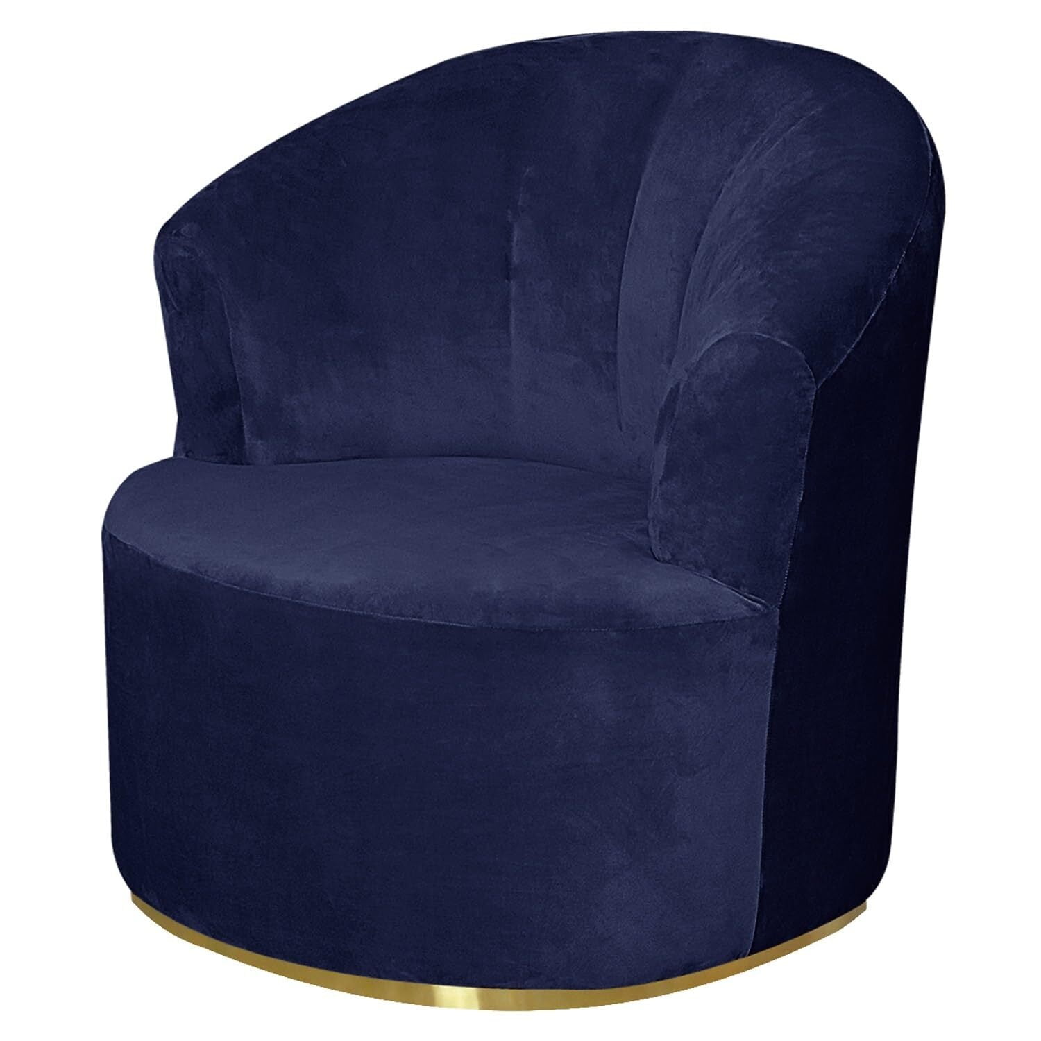 BH-JJSMGS Velvet Swivel Barrel Chair Cover, Soft Round Club Armchair ...