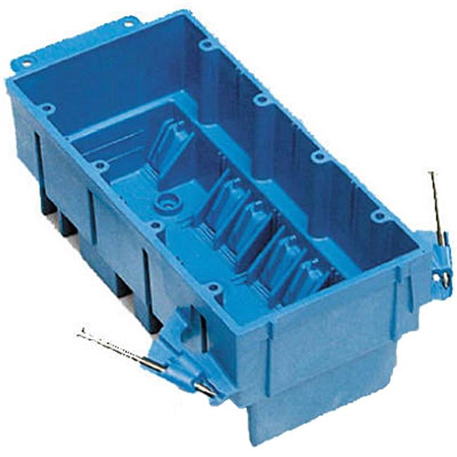 BH464A 4 Gang New Work Super Blue Hard Body Wiring Box - Walmart.com