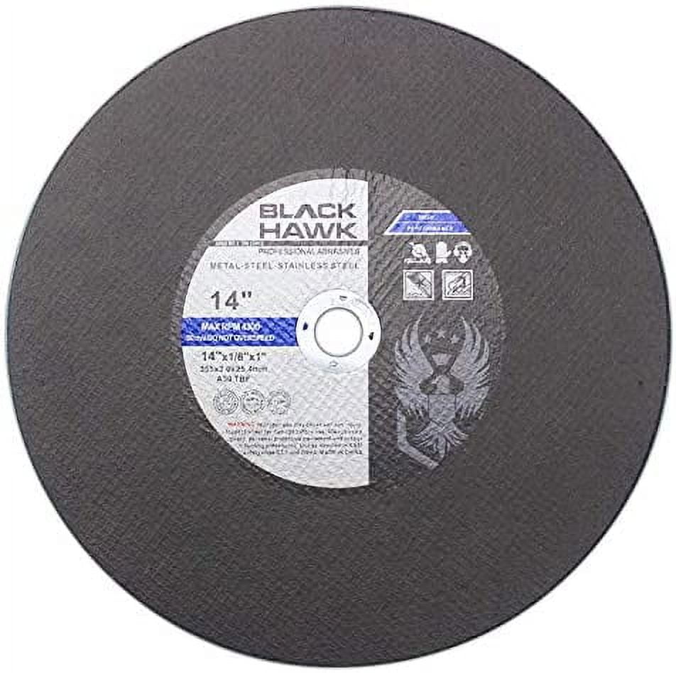 BHA 14" x 1/8" x 1" Metal and Stainless Steel Chop Saw Cutting Wheels - For 14 Inch Chop Saw ...