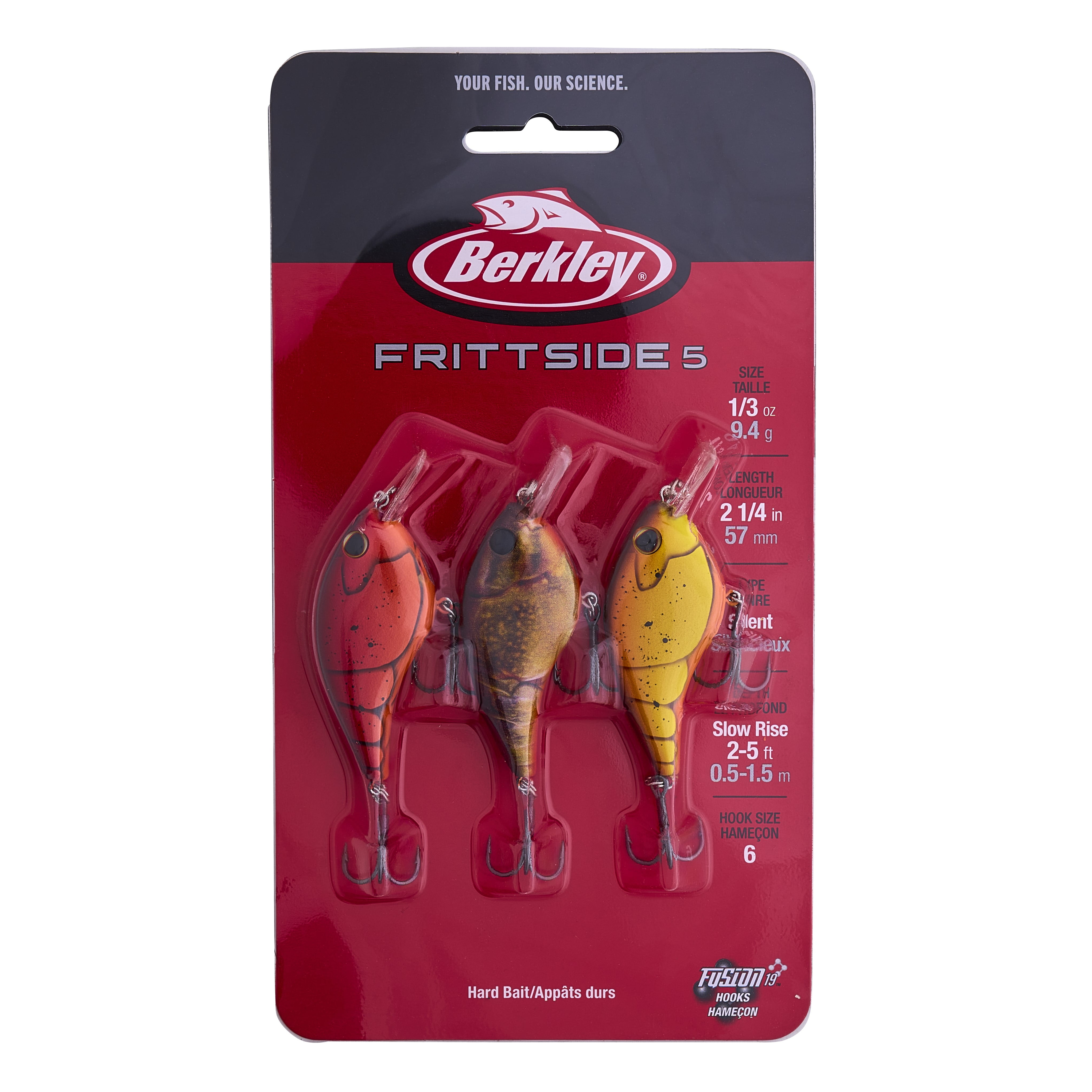 Berkley Frittside Fishing Lure 3-Pack, Craw Assortment, 5 (1/3 oz ...