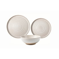 Studio Nova Linear Symphony 12 Piece Porcelain Dinnerware Set White ...