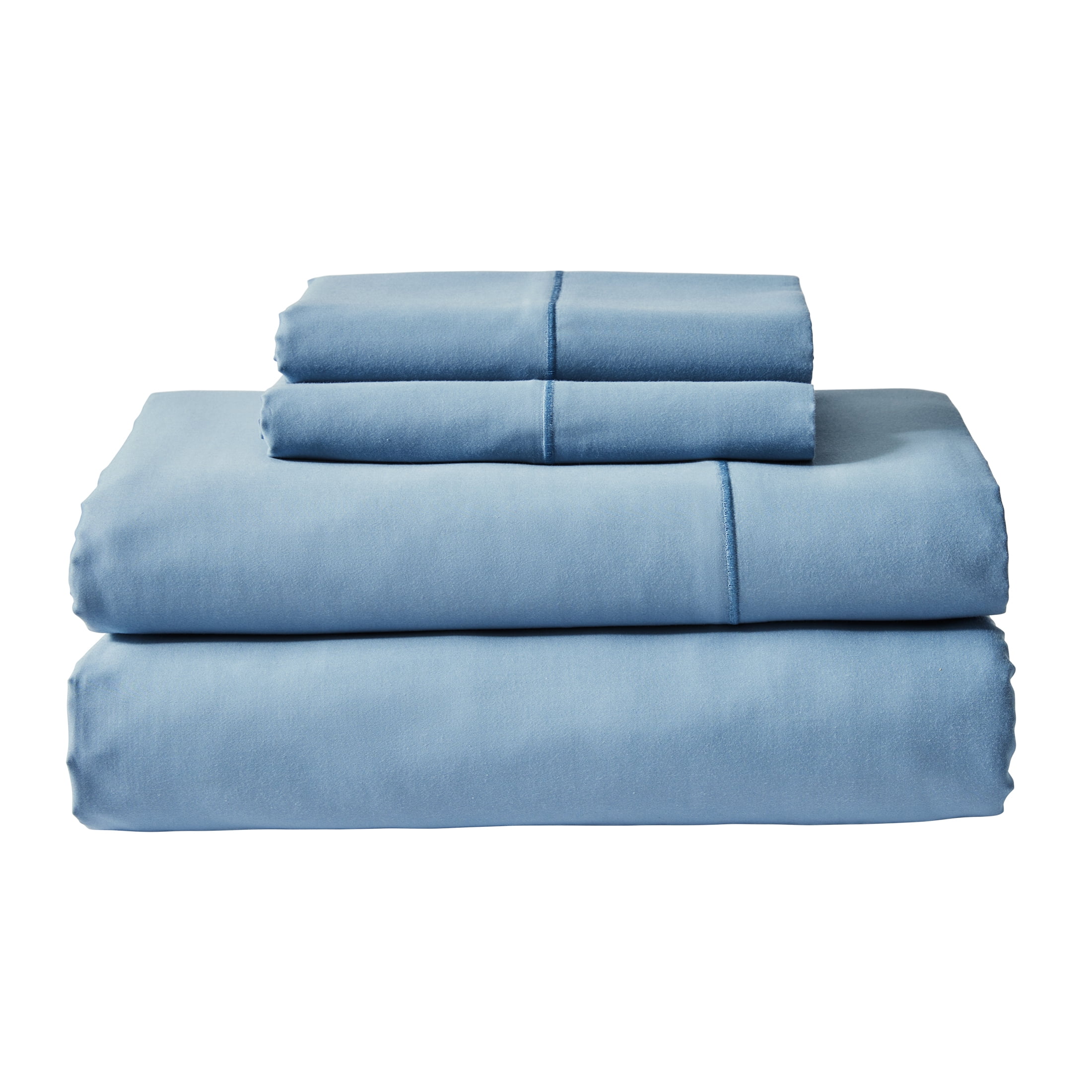 Better Homes & Gardens 4-Piece 100% Cotton 400 Thread Count Blue Silver ...