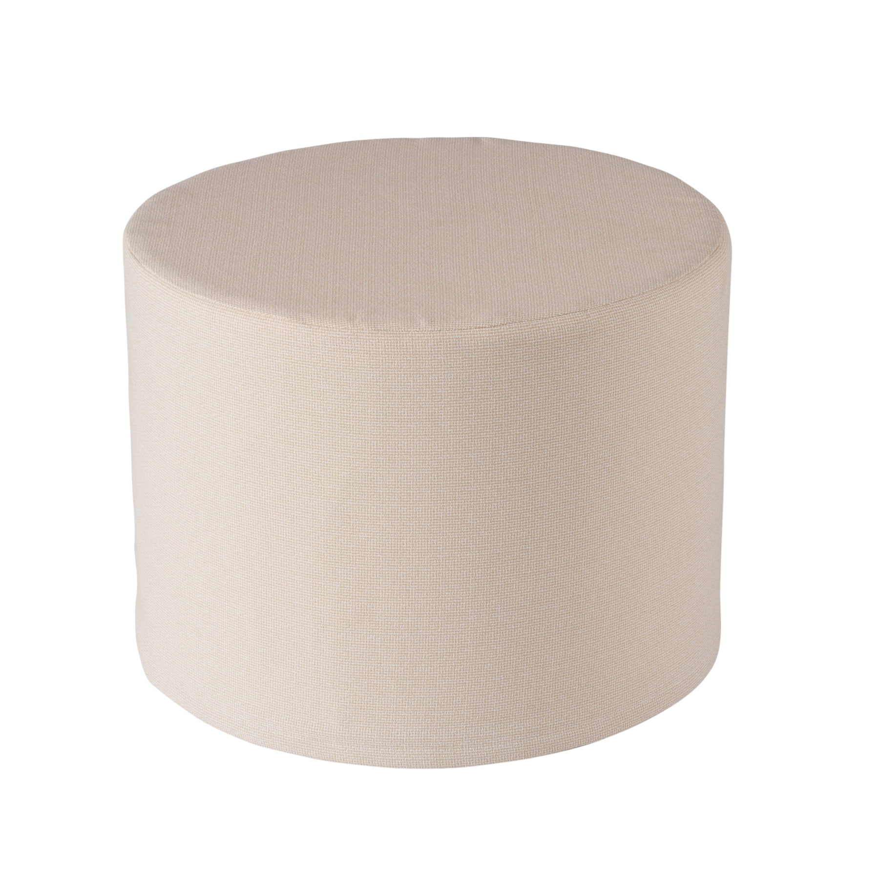 Better Homes & Gardens 20" Round Outdoor Pouf Ottoman, 1-Piece, Beige ...
