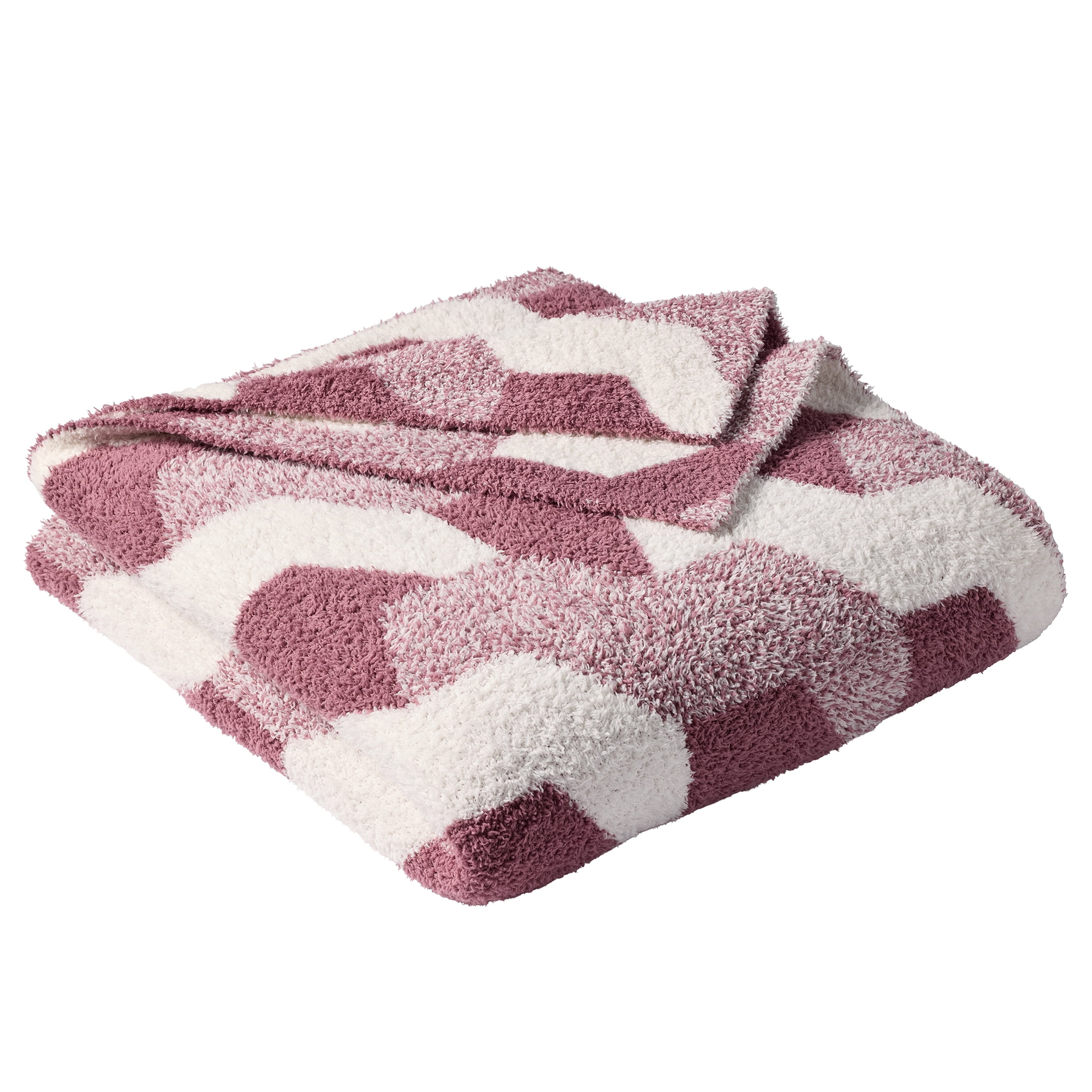 Better Homes & Gardens Cozy Knit Throw, Violet Gem Geo, 50" x 72 ...