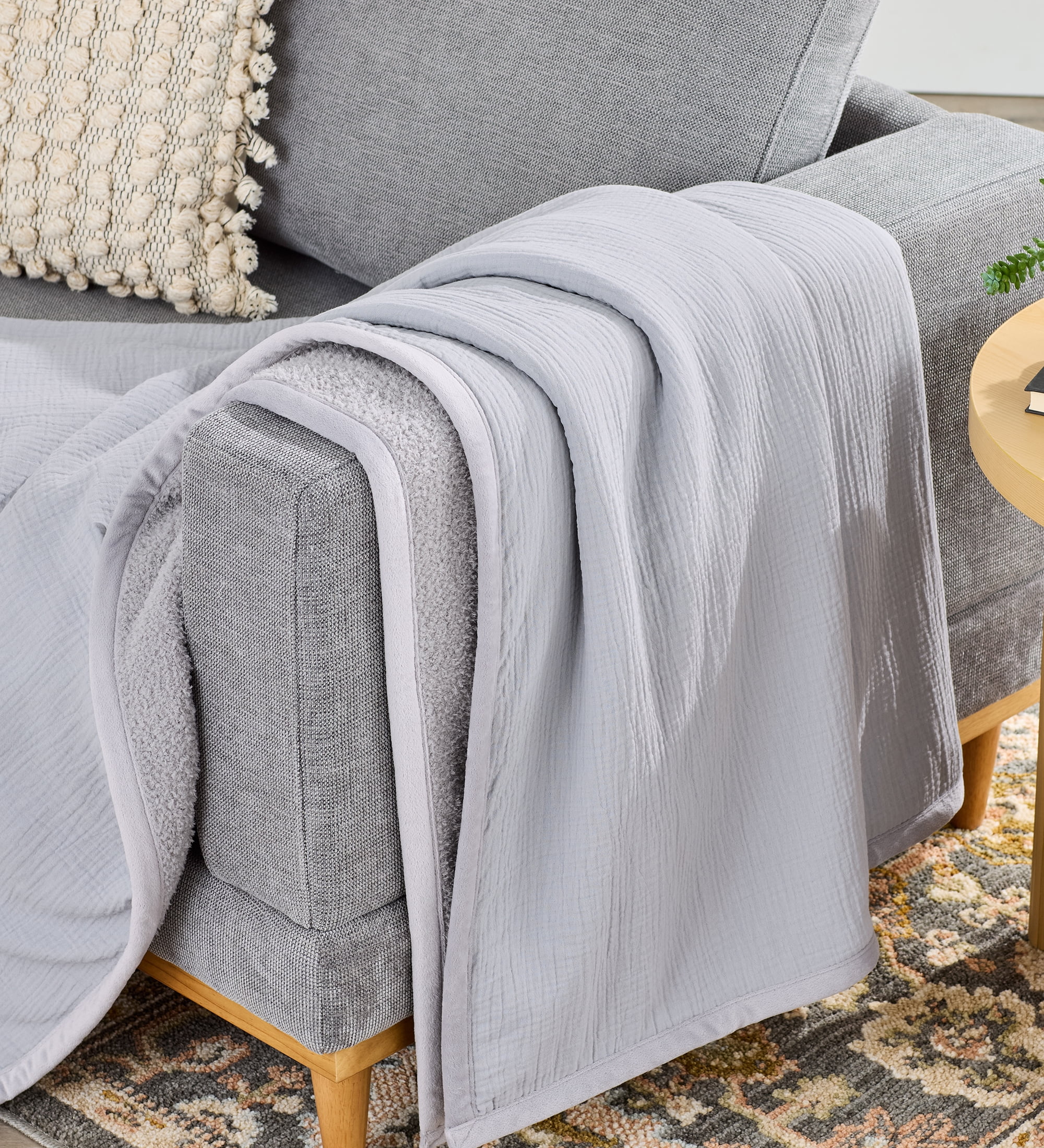 Better Homes & Gardens Gauze Reverse to Cozy Knit Super Soft Throw ...