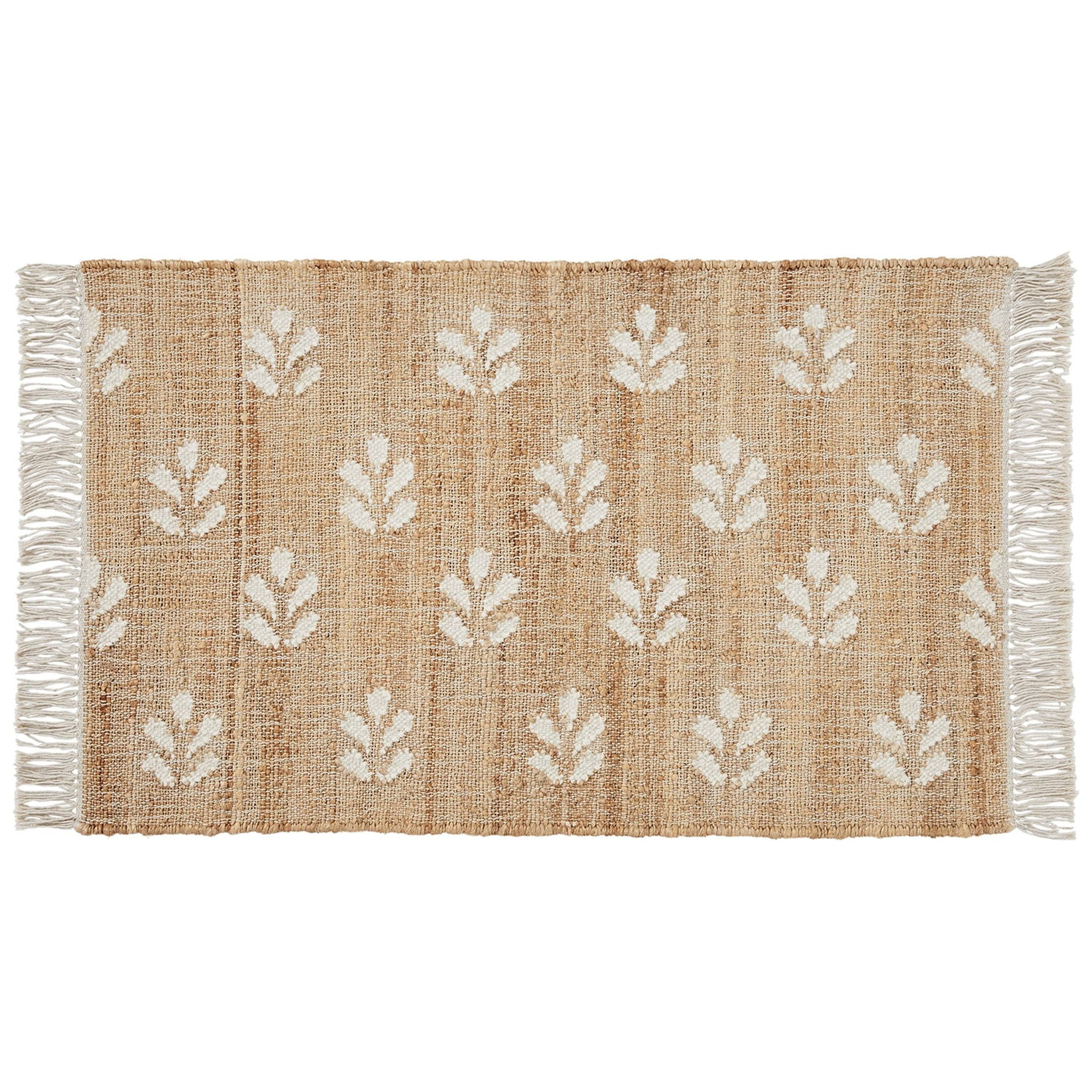 Better Homes & Gardens Floral Jute 2' x 3' Accent Rug - Walmart.com