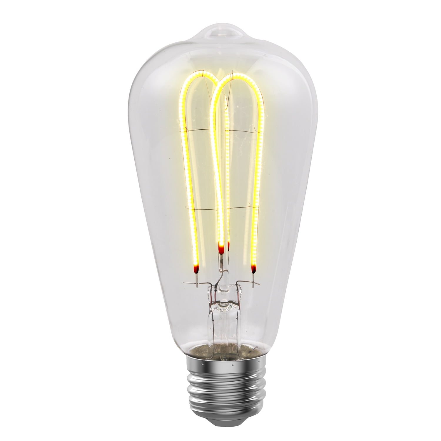 BHG LED Vintage Bulb, 6-Watt (60W Equivalent) ST19 With E26 Base, Soft ...