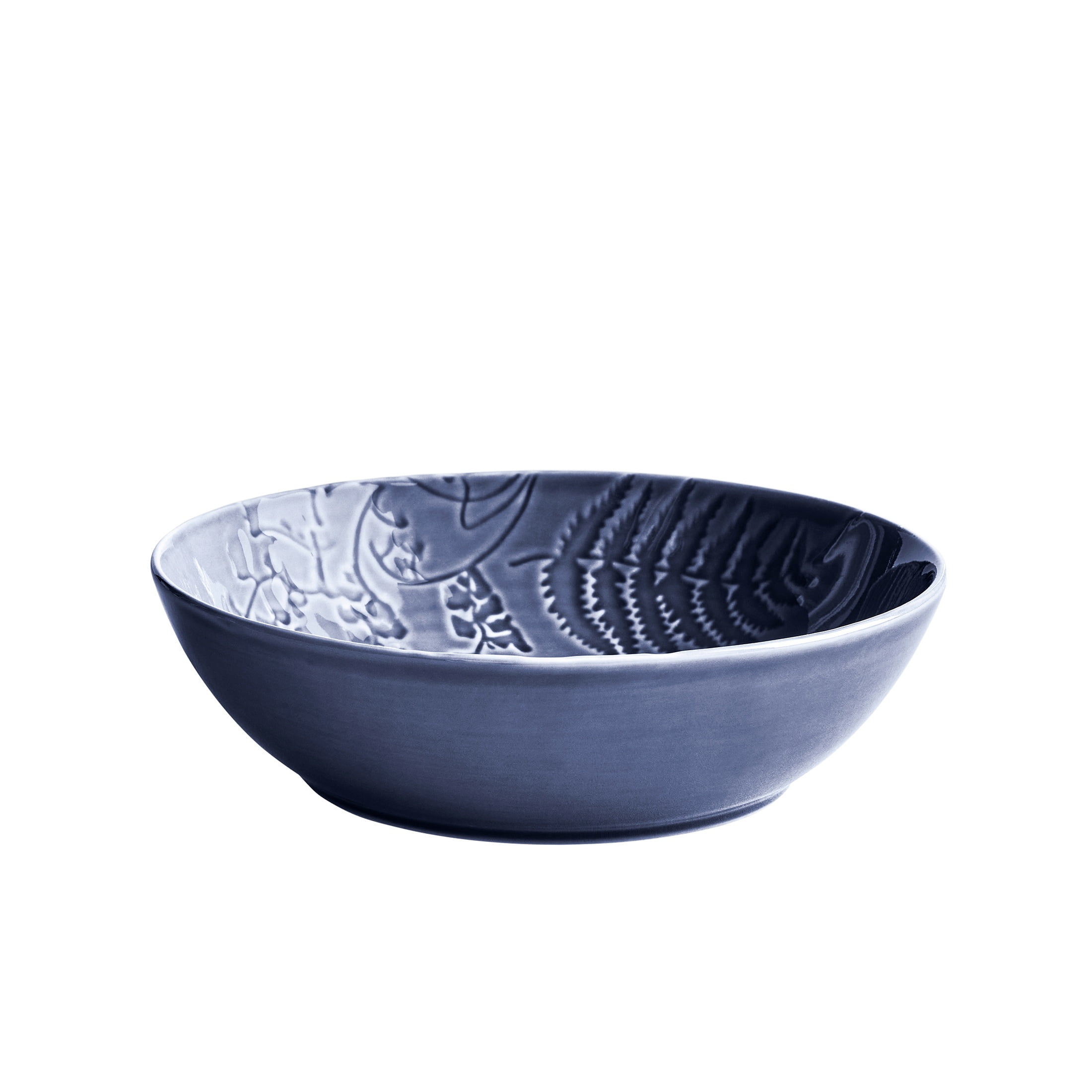 Better Homes & Gardens Ellie Collection Blue Stoneware Dinner Bowl, 8 ...