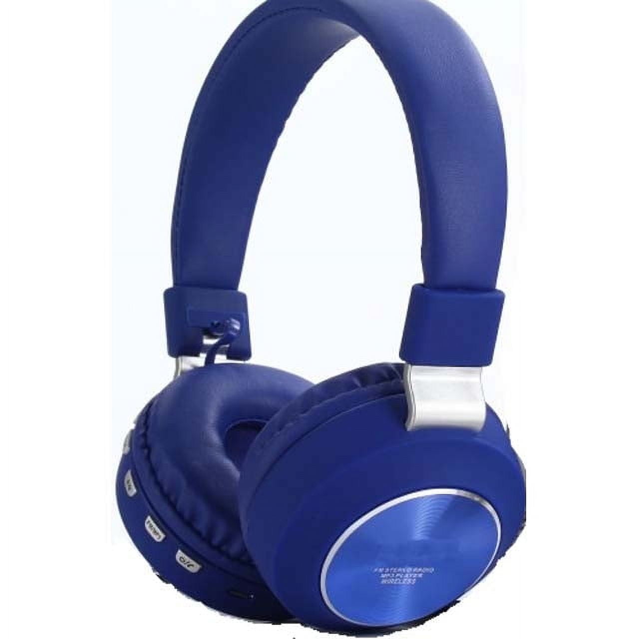 BHS-001BL - HEADPHONE WIRELESS ON-EAR BLUE BLUETOOTH WITH MIC 32R 50MW ...